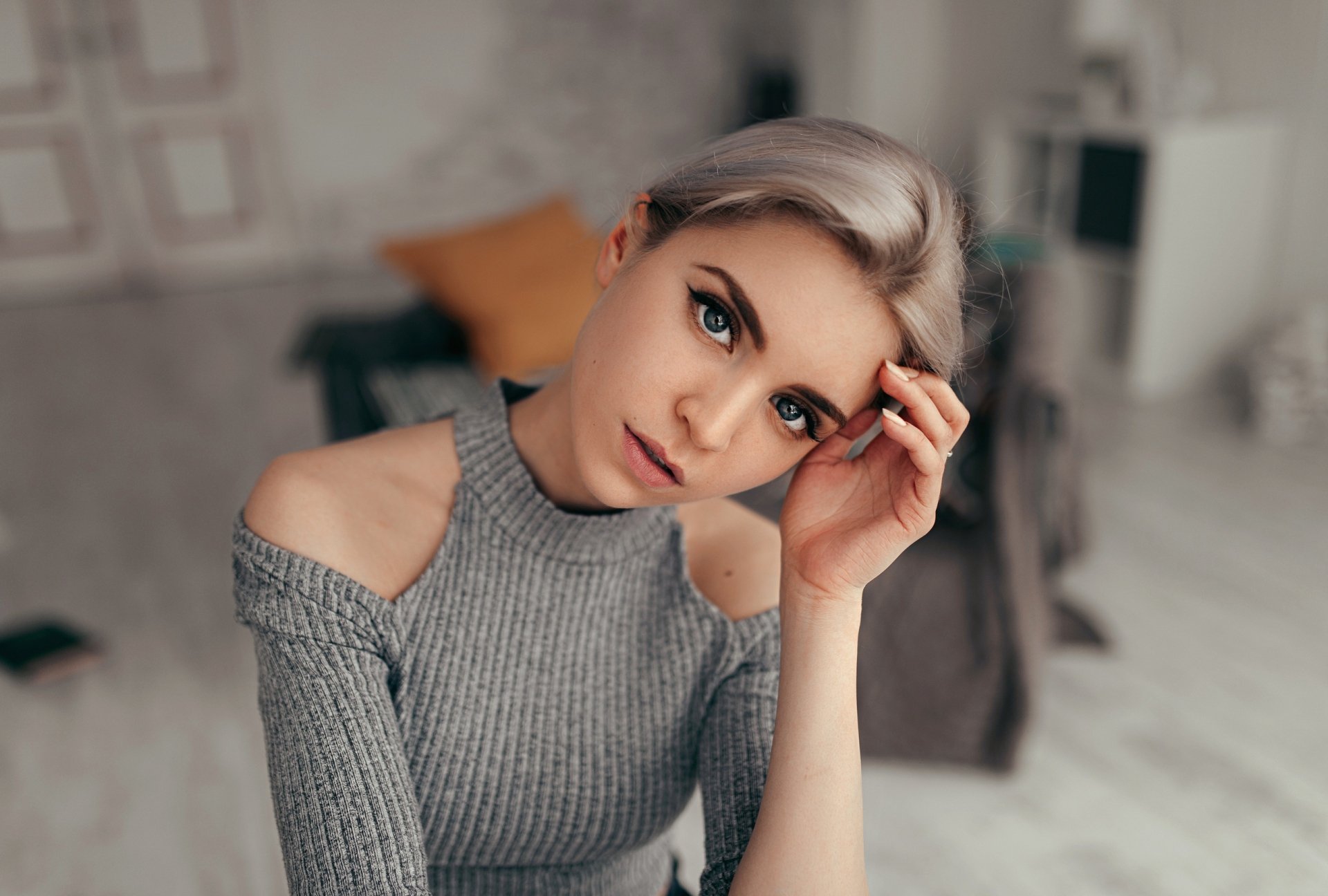 Elegant HD Portrait of a Thoughtful Woman Model by Sasha Rusko