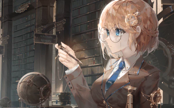 Download Watson Amelia Anime Virtual Youtuber HD Wallpaper by 園丁