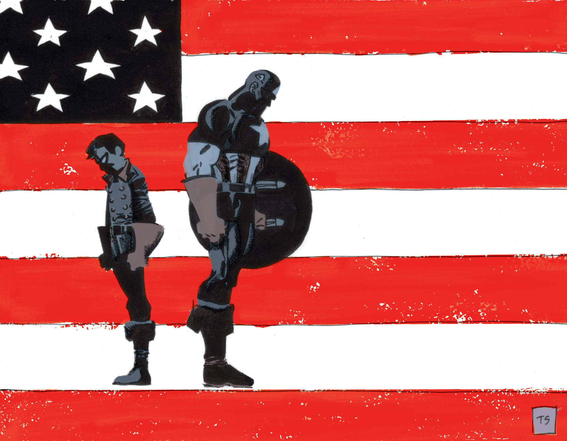 Download Comic Captain America: White HD Wallpaper by Tim Sale