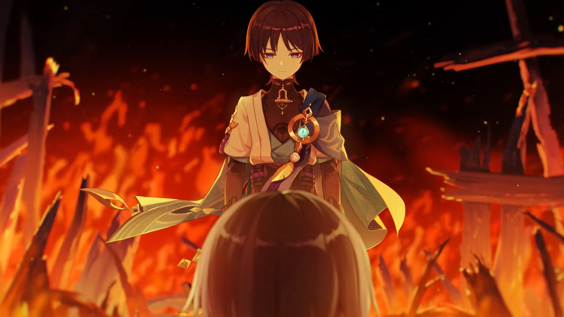 Scaramouche Ignites: HD Genshin Impact Wallpaper Showdown