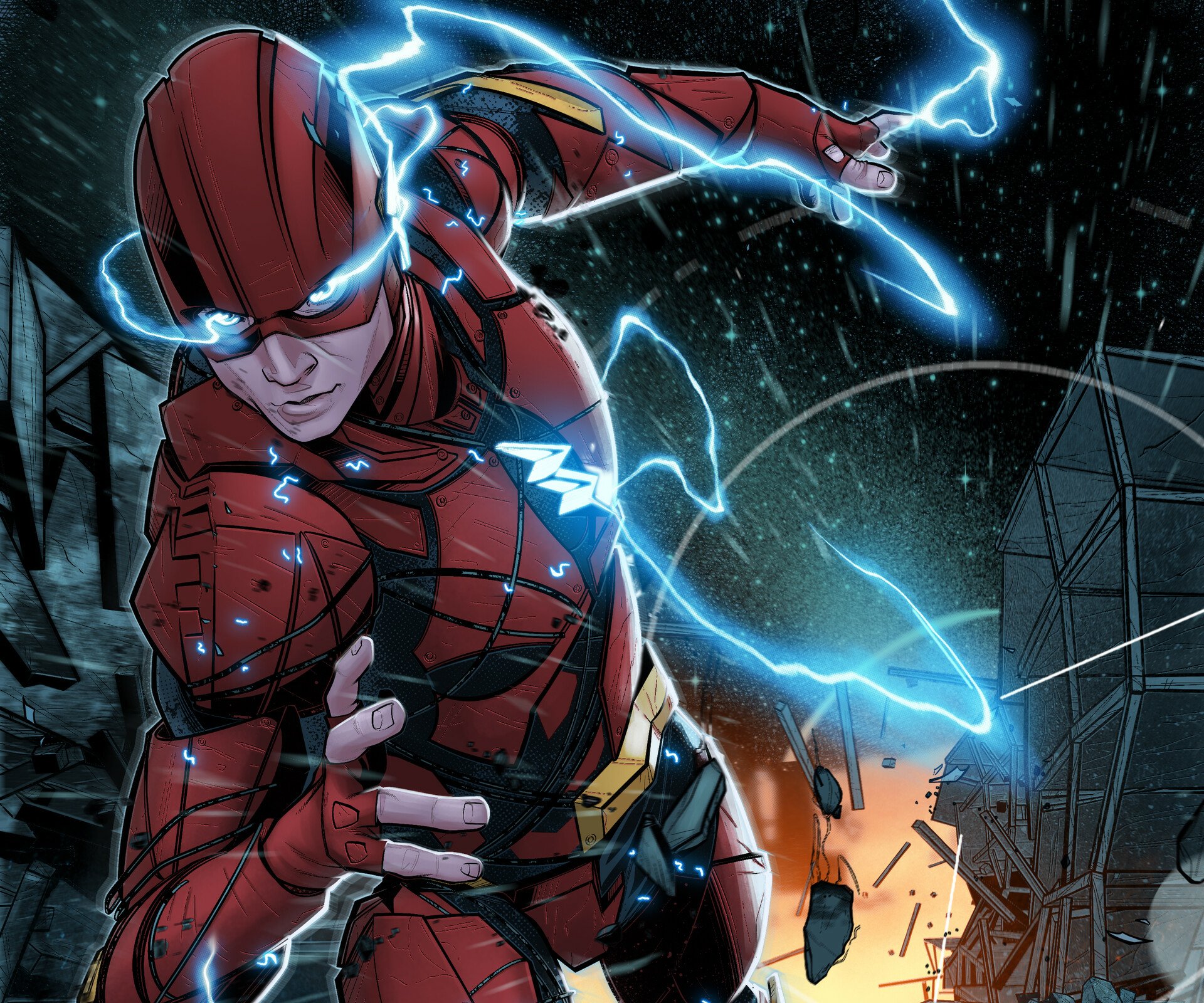 Download Comic Flash HD Wallpaper by George Quadros