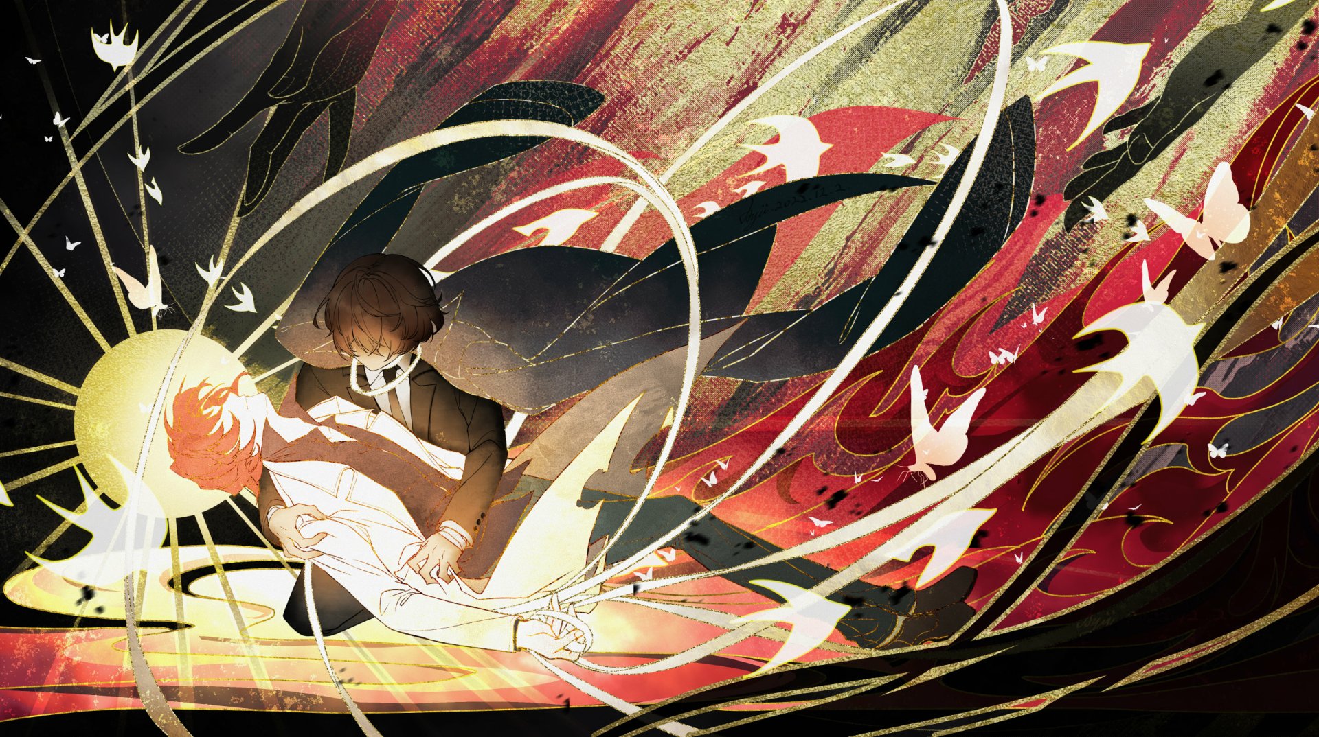 Bungou Stray Dogs HD: Sakunosuke Oda & Osamu Dazai Anime Epic Wallpaper ...