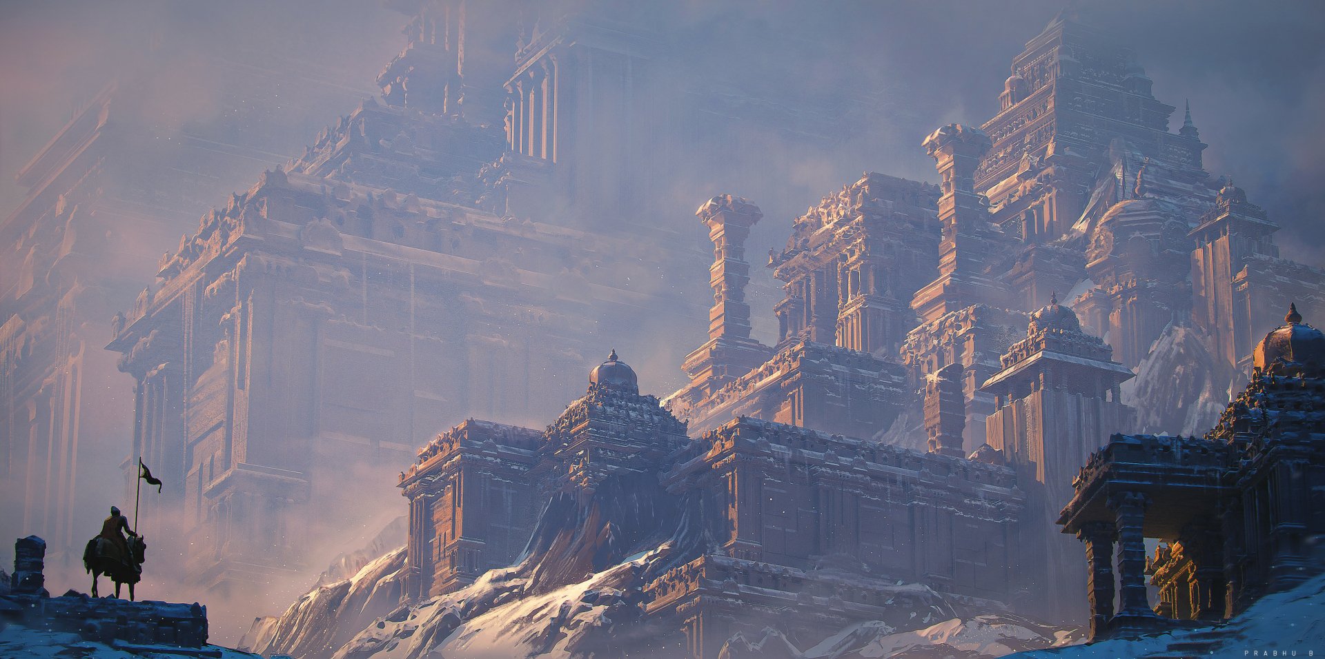 Download Fantasy Temple HD Wallpaper by Prabhu B | 3271x1629 ...