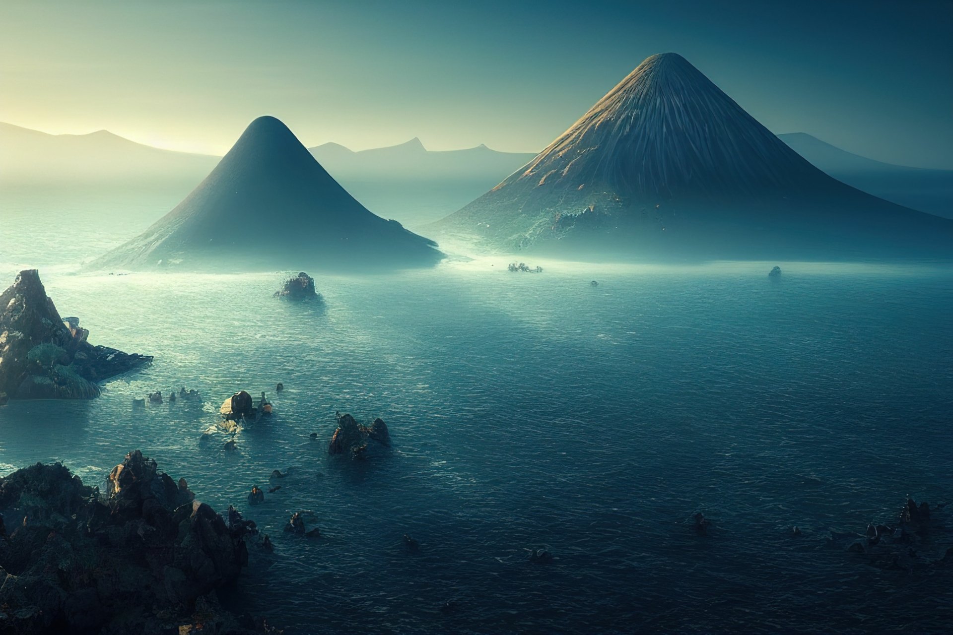 Sea and mountains by Chetan_Creation