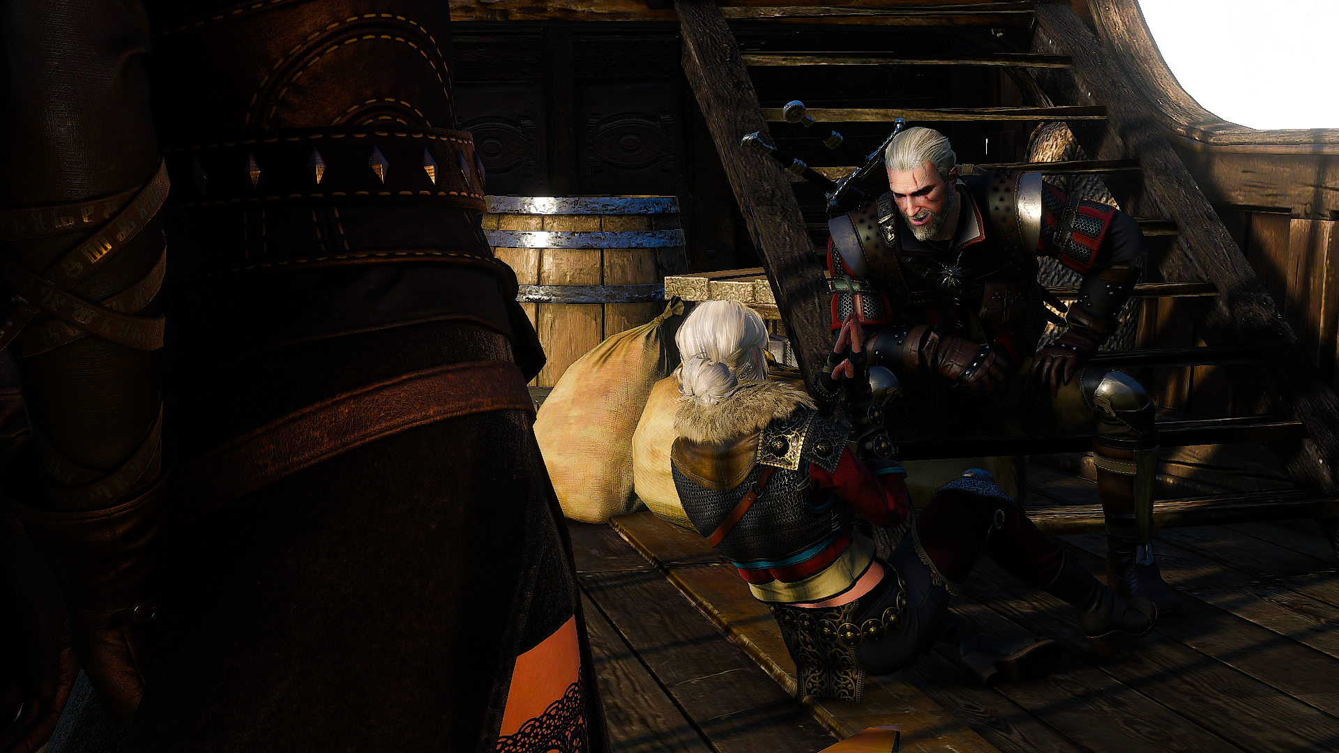 The Witcher 3 Geralt and Ciri Laughing by kinqbert | 1920x1080 ...