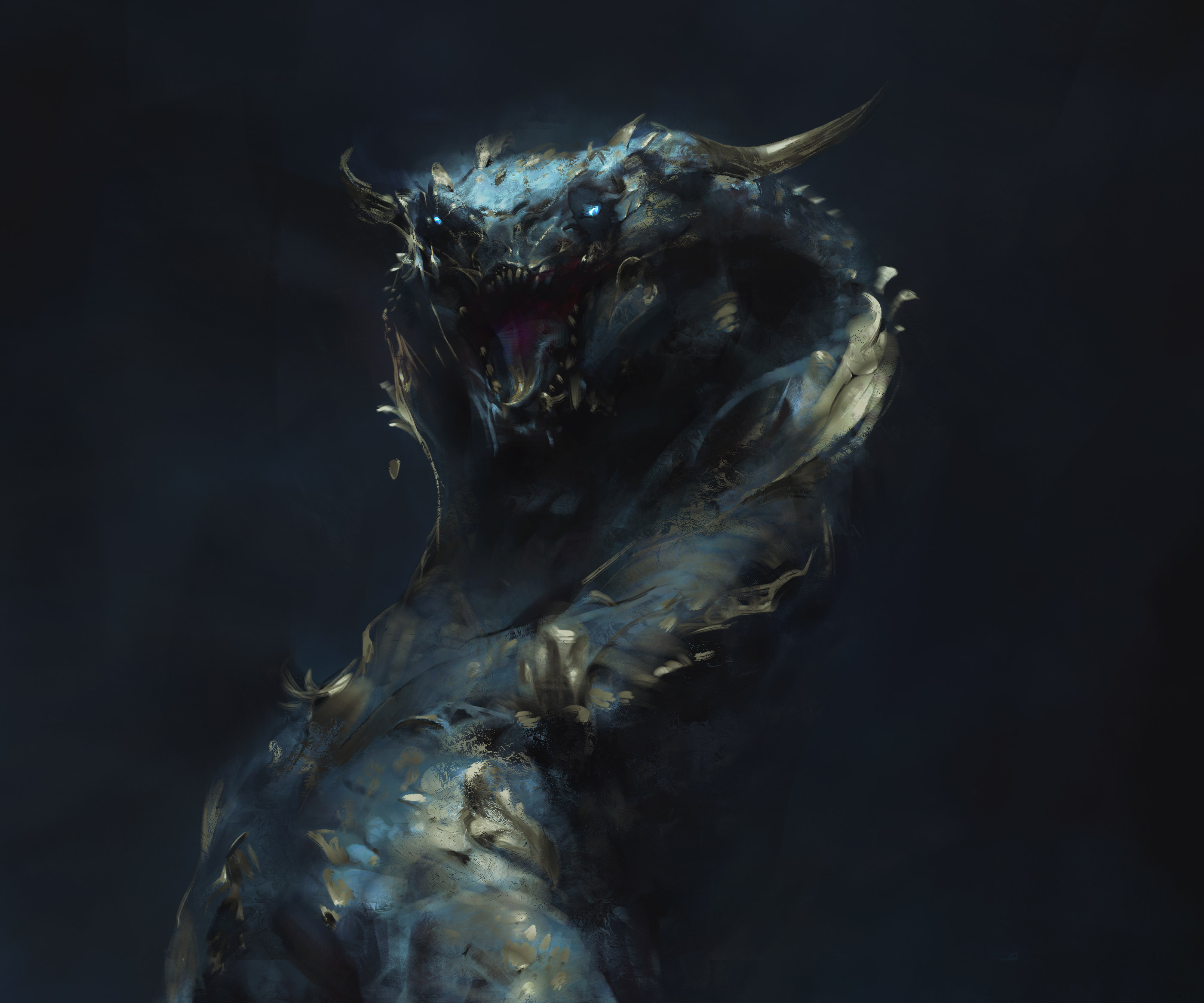 Download Snake Fantasy Creature HD Wallpaper by Vladimir Matyukhin