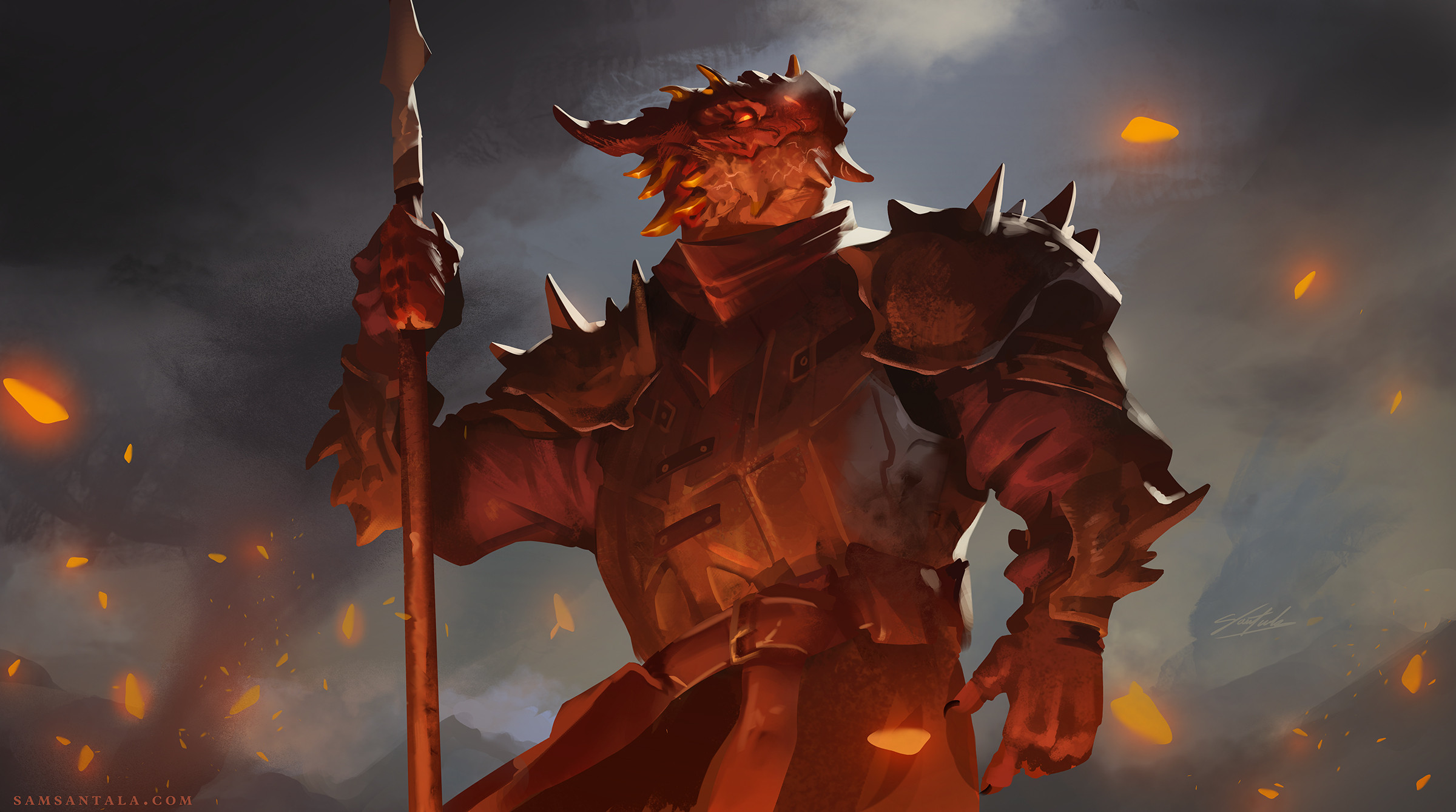 Fantasy Warrior HD Wallpaper by Sam Santala