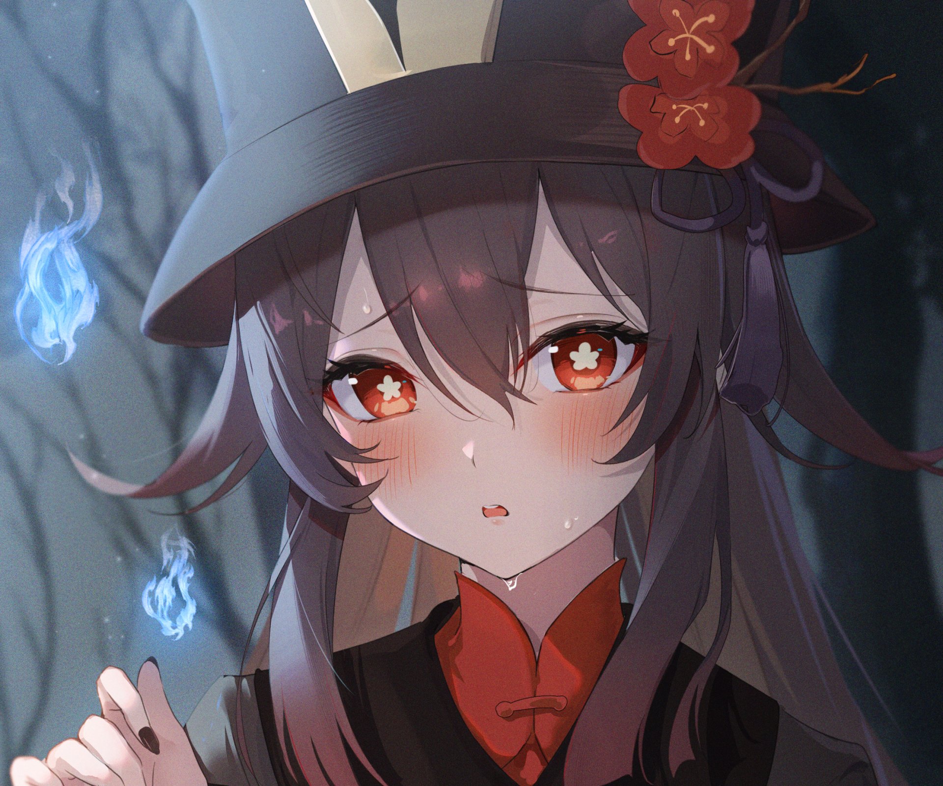 Hu Tao HD Wallpaper – Genshin Impact Video Game Art by yamamoto 7027