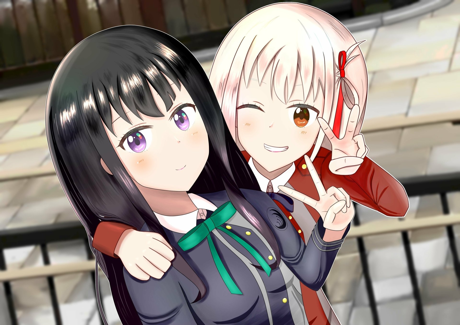 Download Takina Inoue Chisato Nishikigi Anime Lycoris Recoil 4k Ultra ...