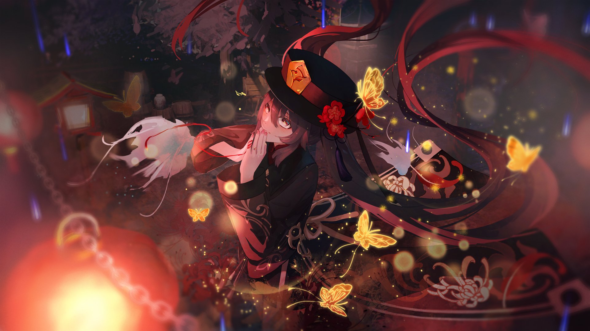 Hu Tao Enchanted Night – Genshin Impact HD Wallpaper by eps3rd