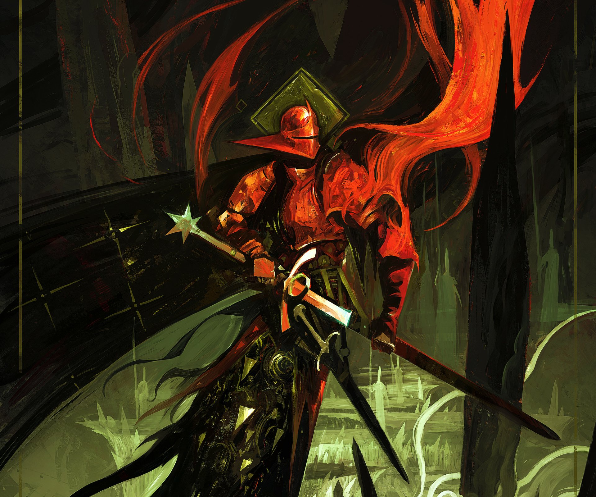 Epic Fantasy Knight: HD Warrior’s Valor Wallpaper by Dominik Mayer