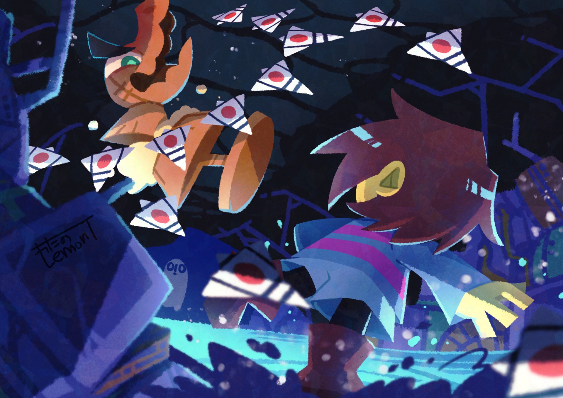 Undertale 4K Ultra HD: Frisk vs. Mad Dummy & Napstablook by 綿野レモンT