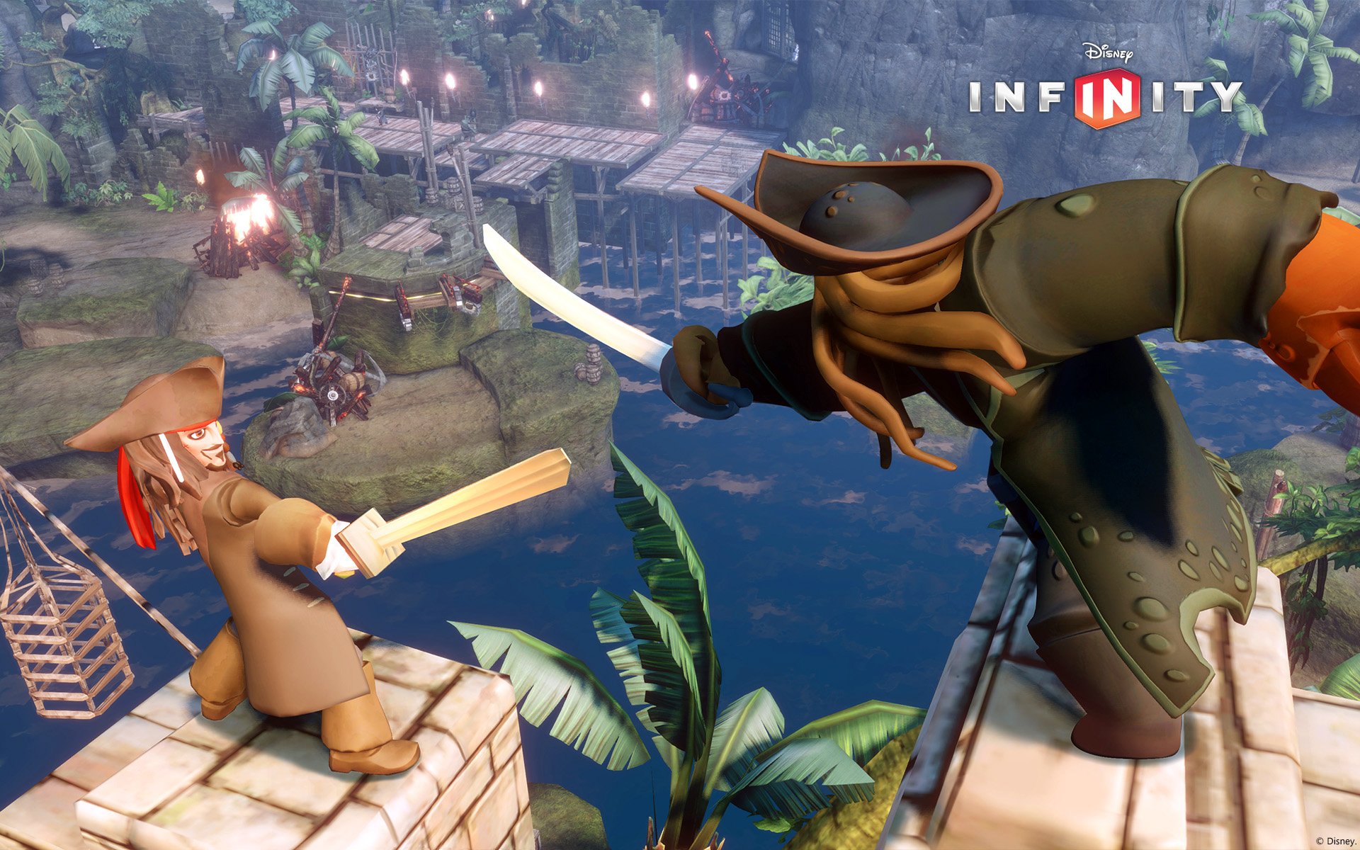 Download Video Game Disney Infinity Jack Sparrow Davy Jones HD Wallpaper