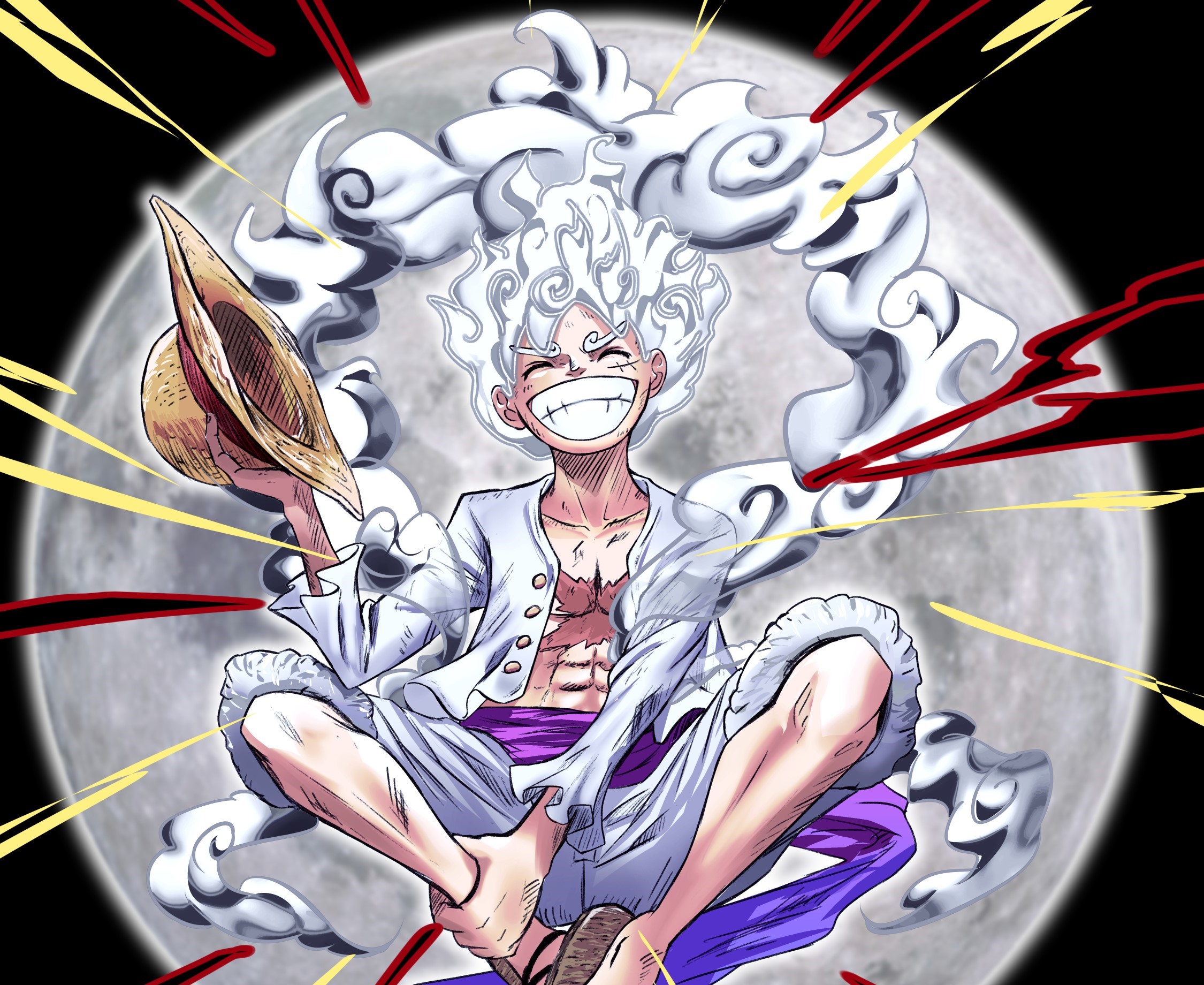 Gear 5 Luffy Unleashed: One Piece Epic HD Anime Wallpaper by タニック