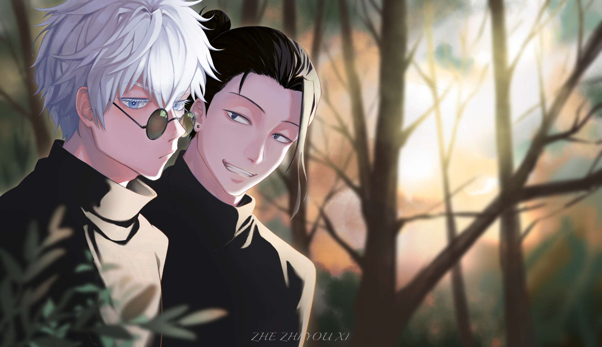 Gojo & Geto HD Anime Wallpaper | Jujutsu Kaisen Duo by 折紙遊戲