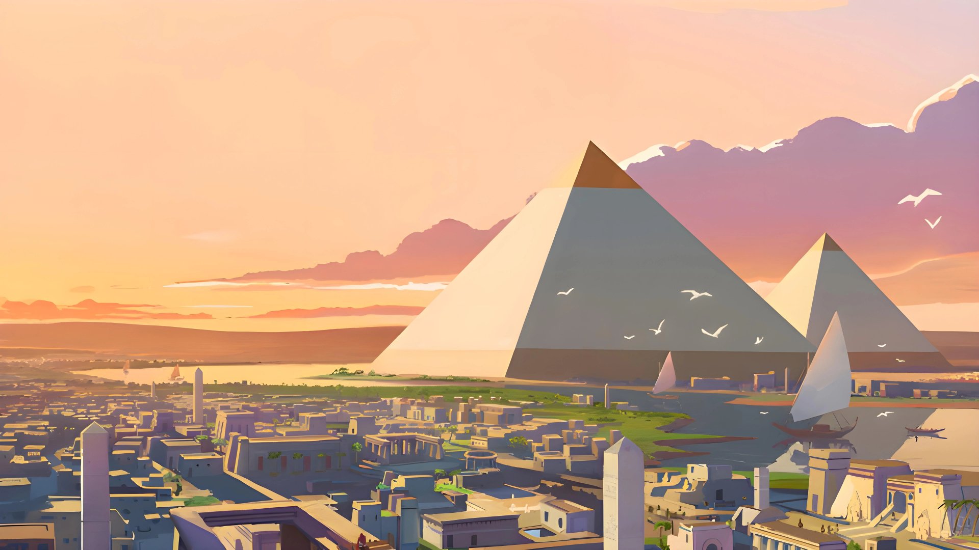Download Video Game Pharaoh: A New Era Pyramid Egypt 8k Ultra HD Wallpaper