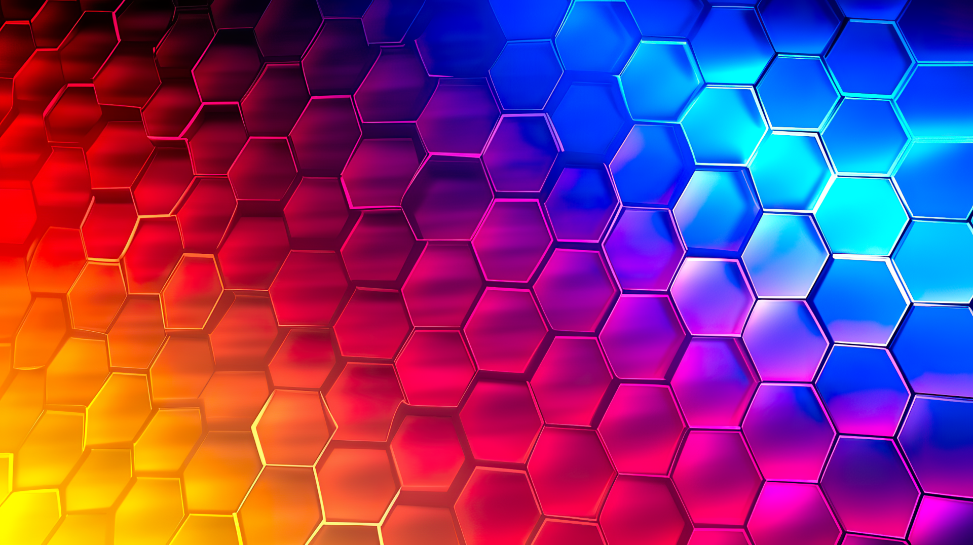 Multicolor Honeycomb Pattern Wallpaper by patrika