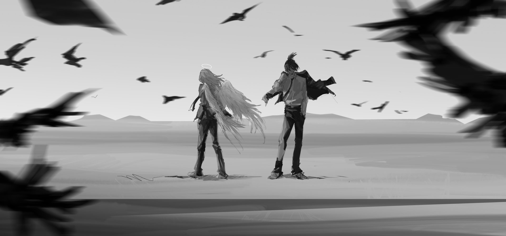 Chainsaw Man HD: Angel Devil & Aki Hayakawa Epic Anime Wallpaper by niku