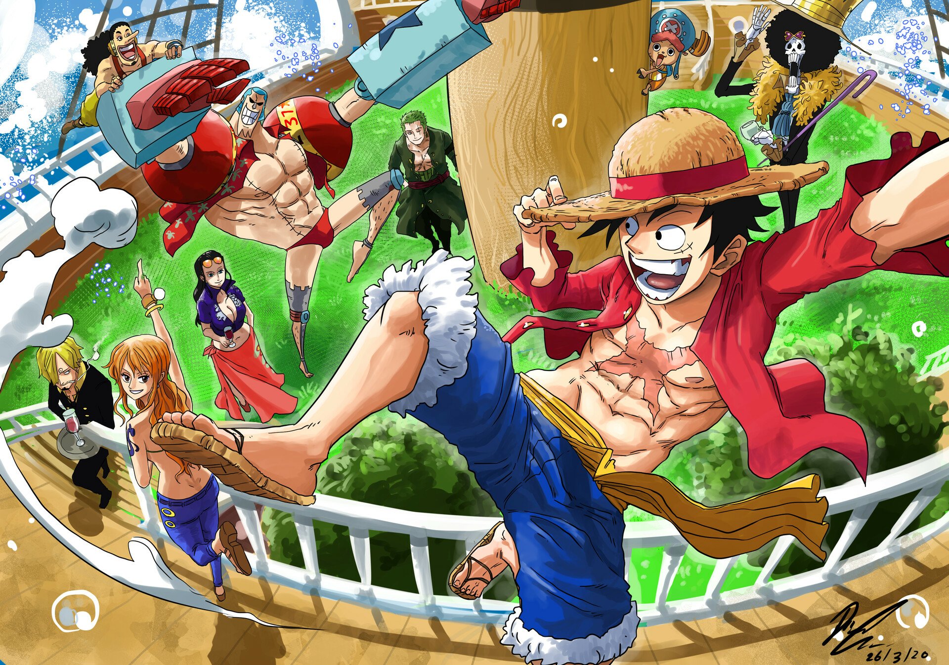 One Piece Adventure HD: Epic Anime Crew Wallpaper by Cidades_Art ...
