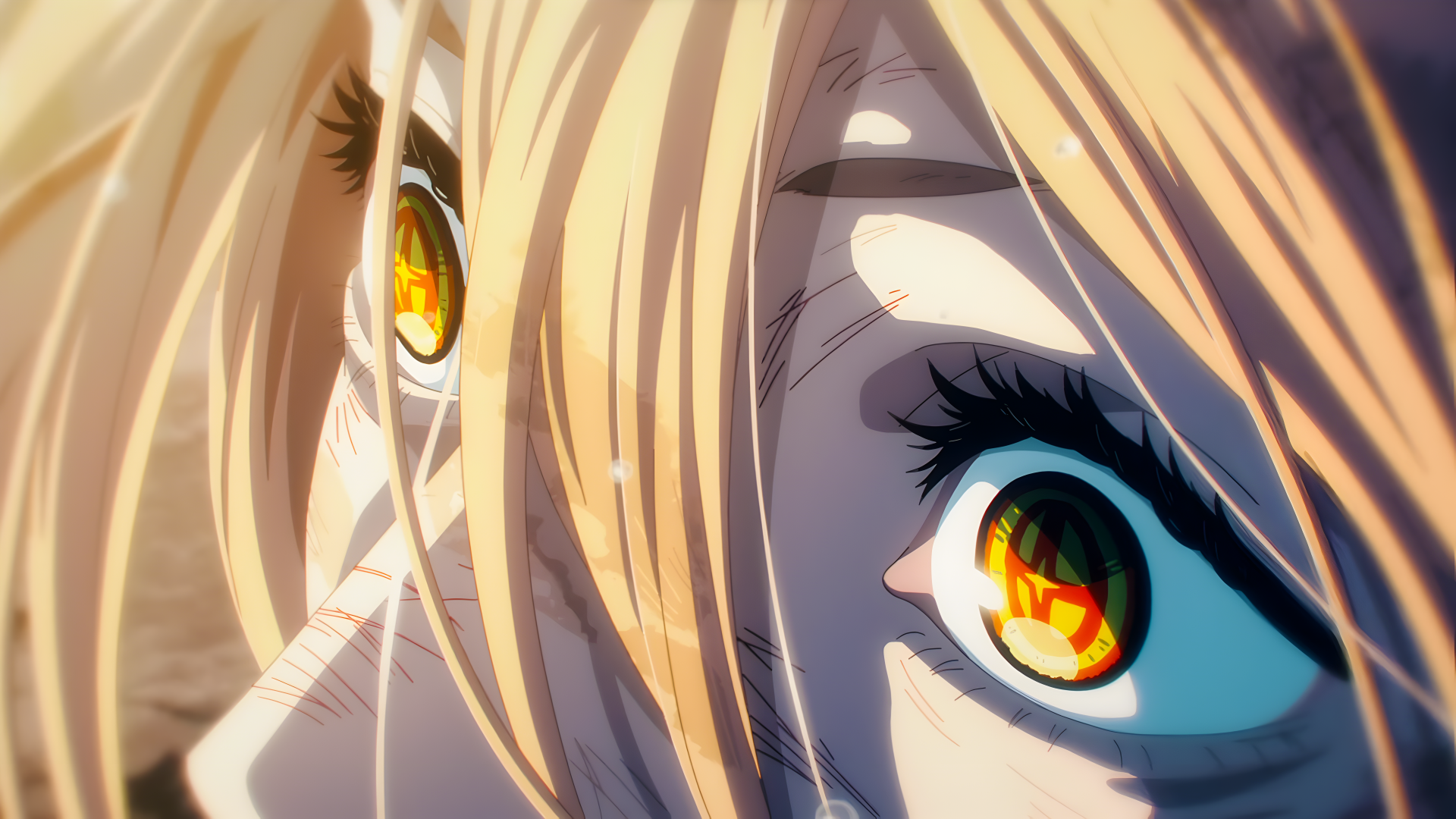 Power’s Fierce Gaze - Chainsaw Man 8K Ultra HD Anime Wallpaper