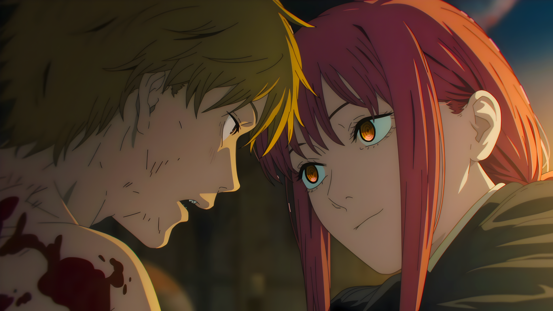 Chainsaw Man 8K Ultra HD: Makima & Denji Anime Wallpaper