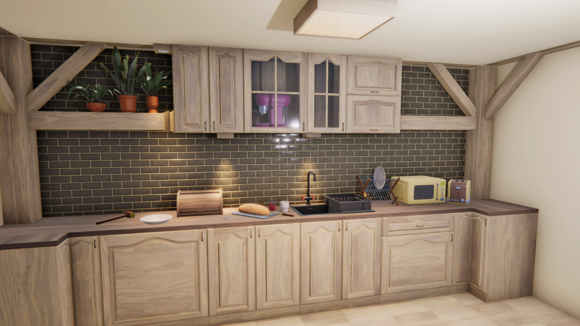 House Flipper 2 Cozy Kitchen Renovation HD Wallpaper