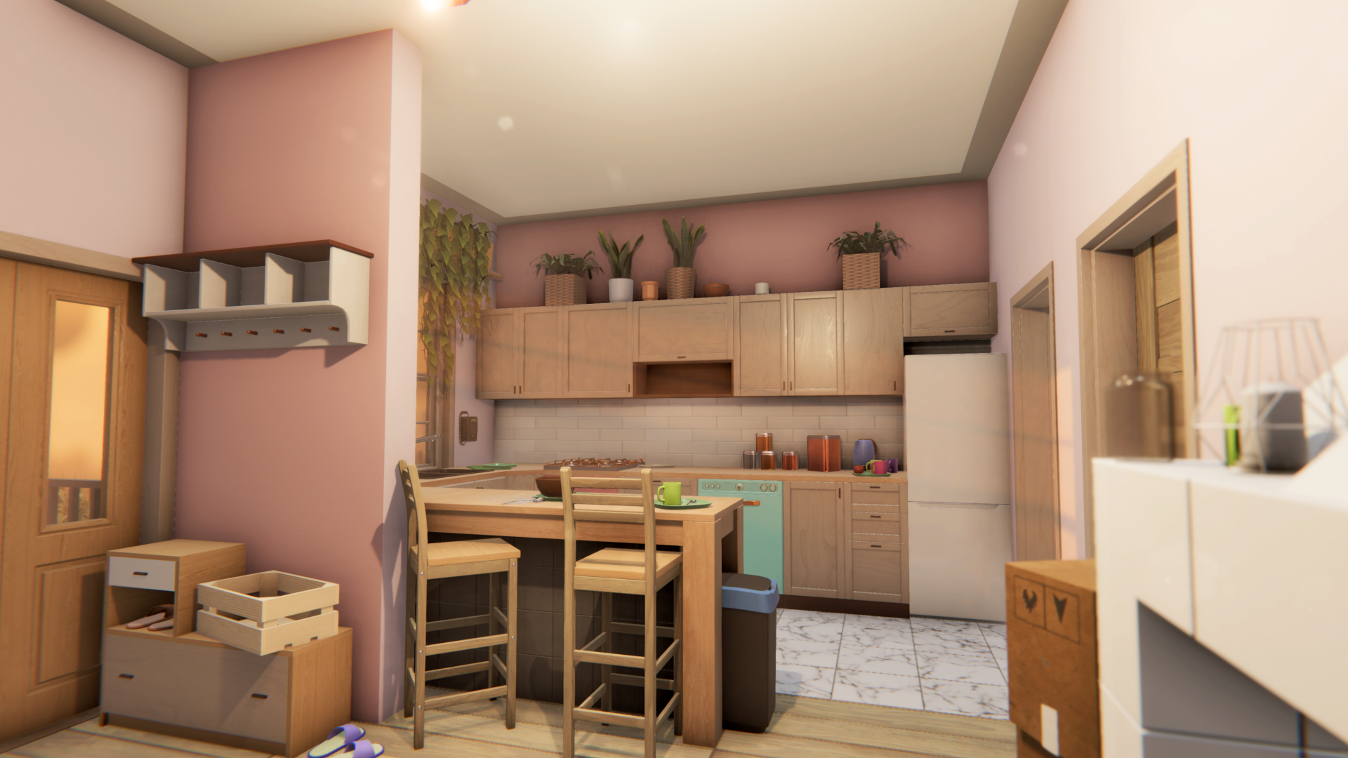 House Flipper 2 Game Kitchen Renovation Wallpaper