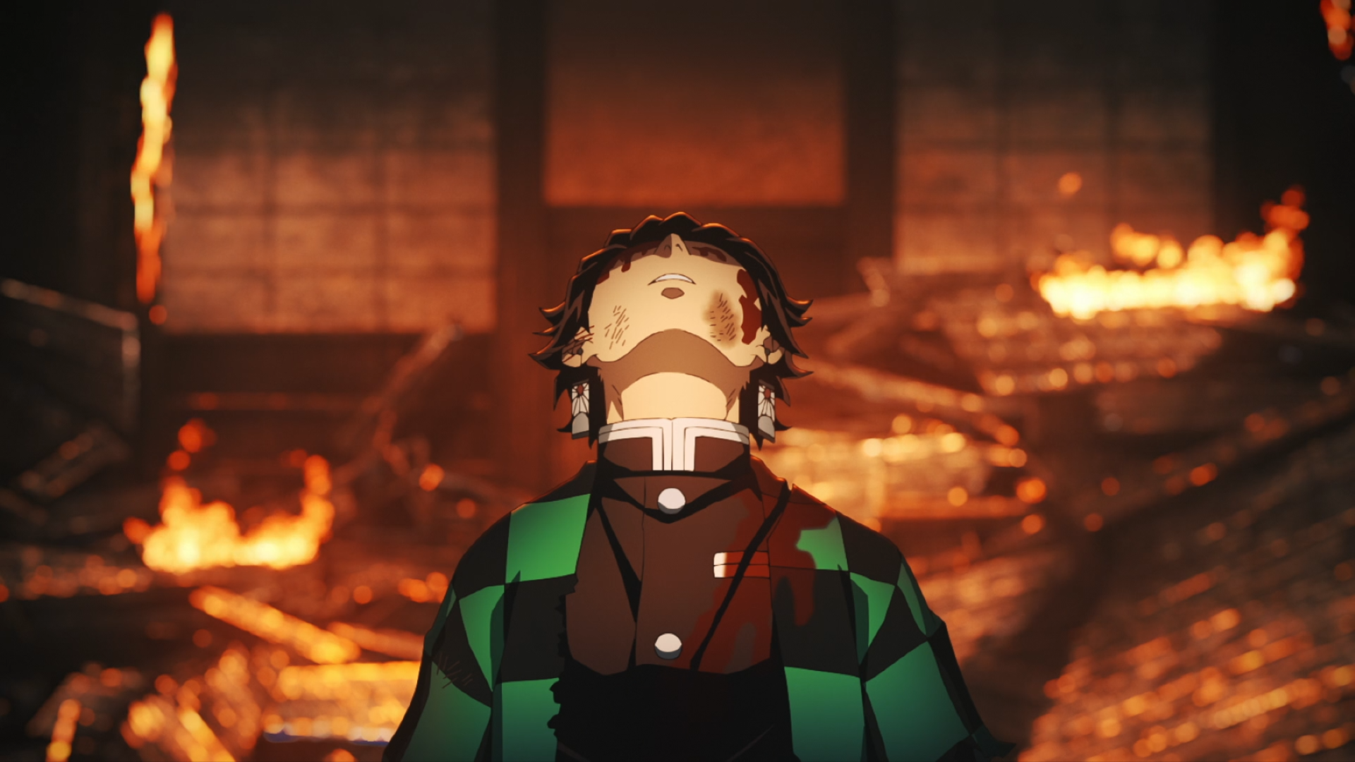 Demon Slayer HD Wallpaper: Tanjiro Kamado’s Fierce Resolve in Fiery ...