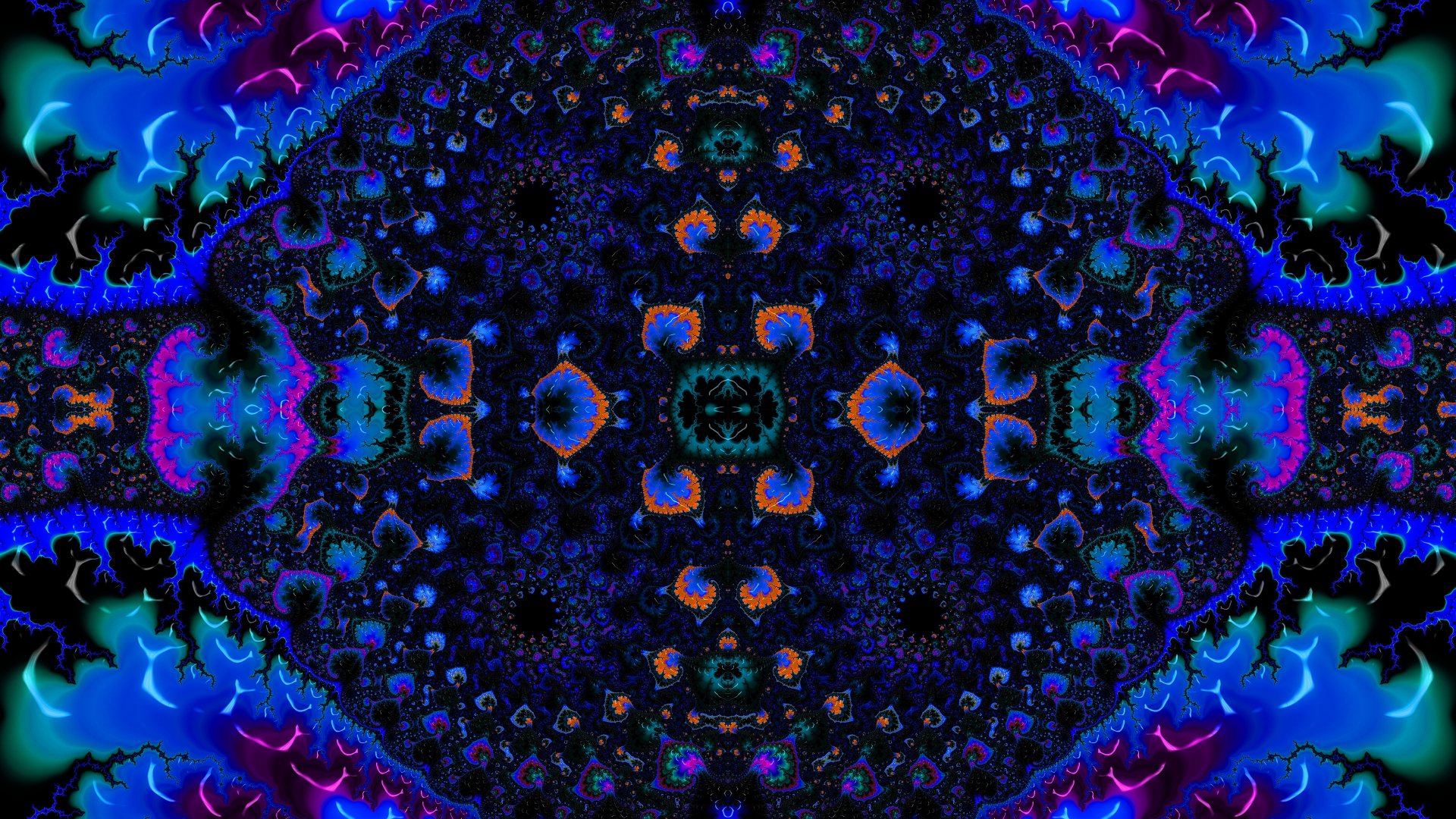 Trippy Psychedelic Fractal Wallpaper by Dr-Pen