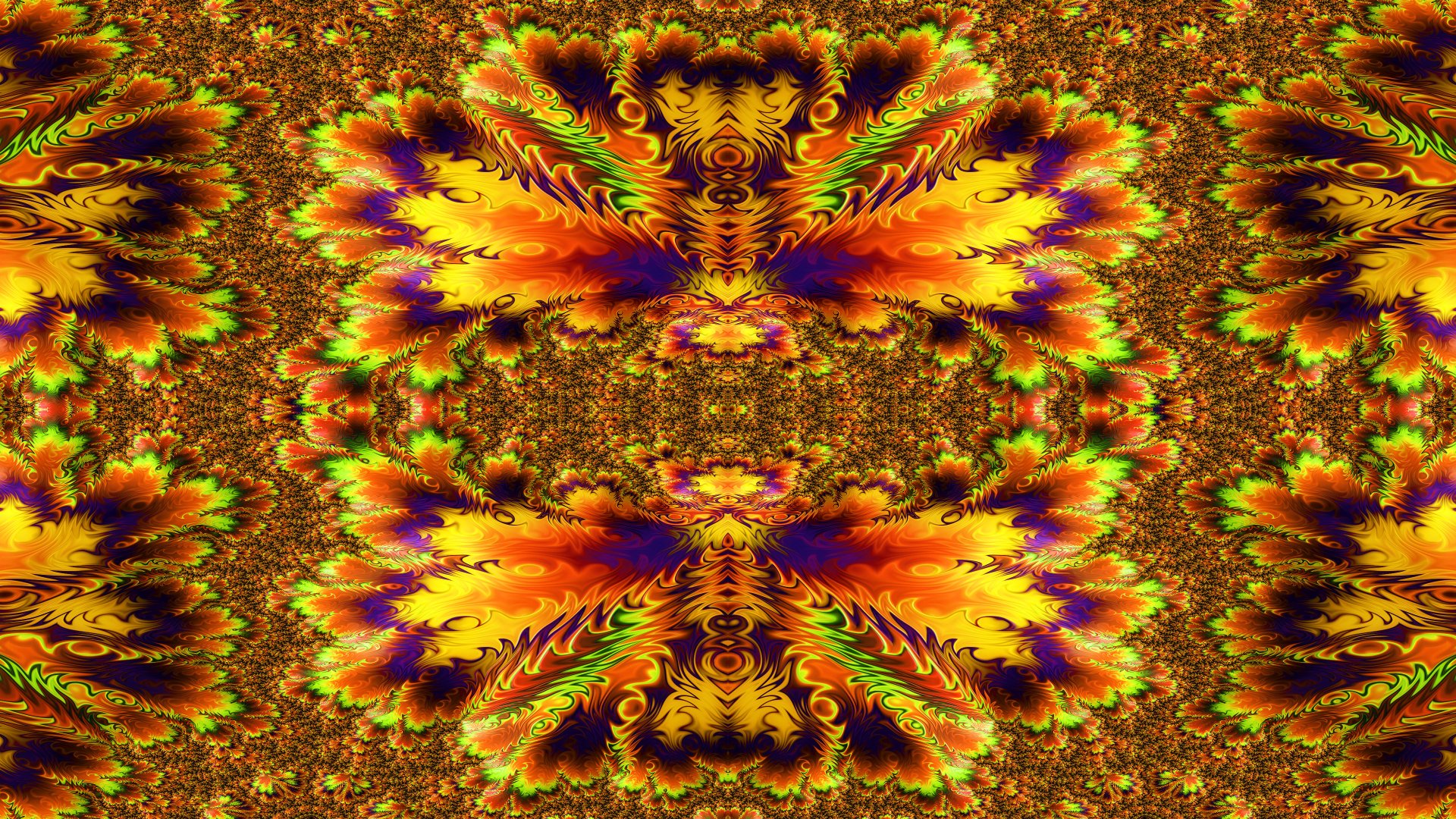 Trippy Psychedelic Fractal Wallpaper by Dr-Pen