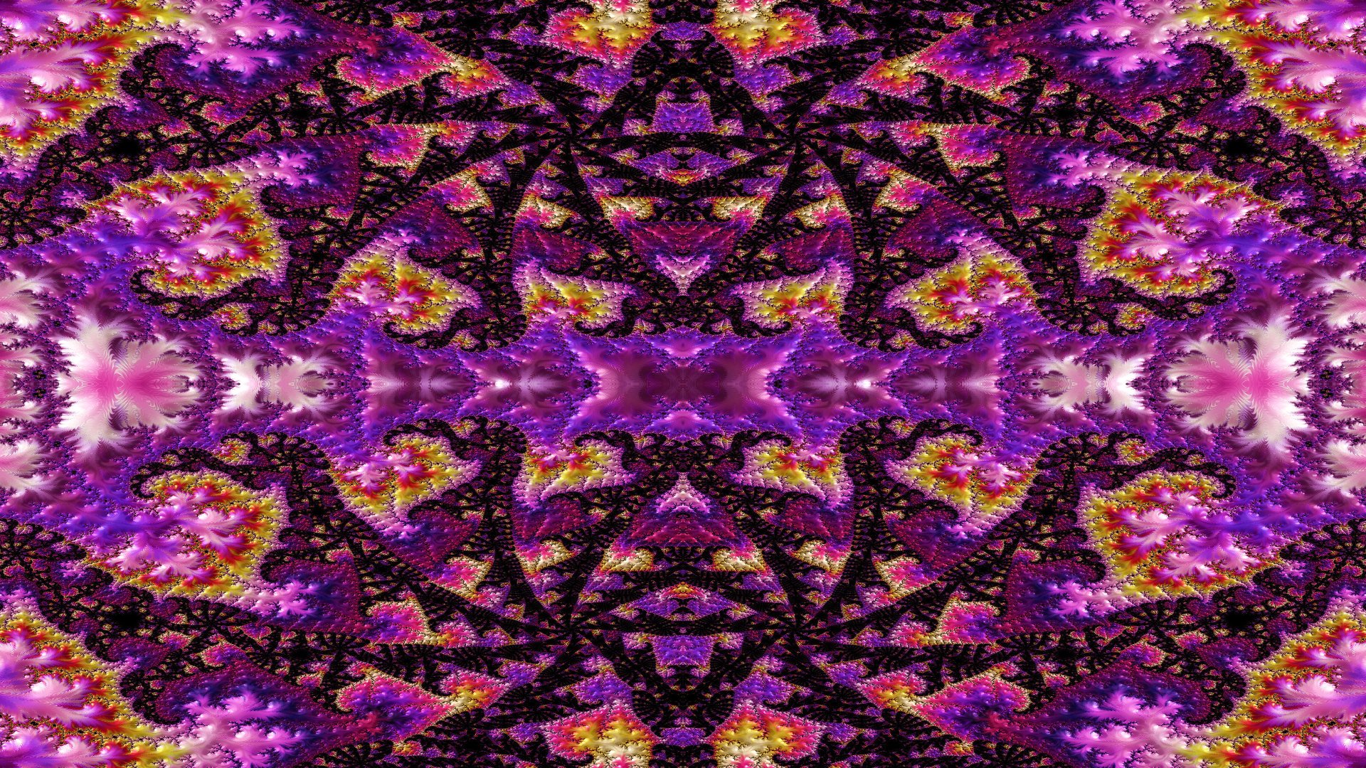 Trippy Psychedelic Fractal Wallpaper by Dr-Pen