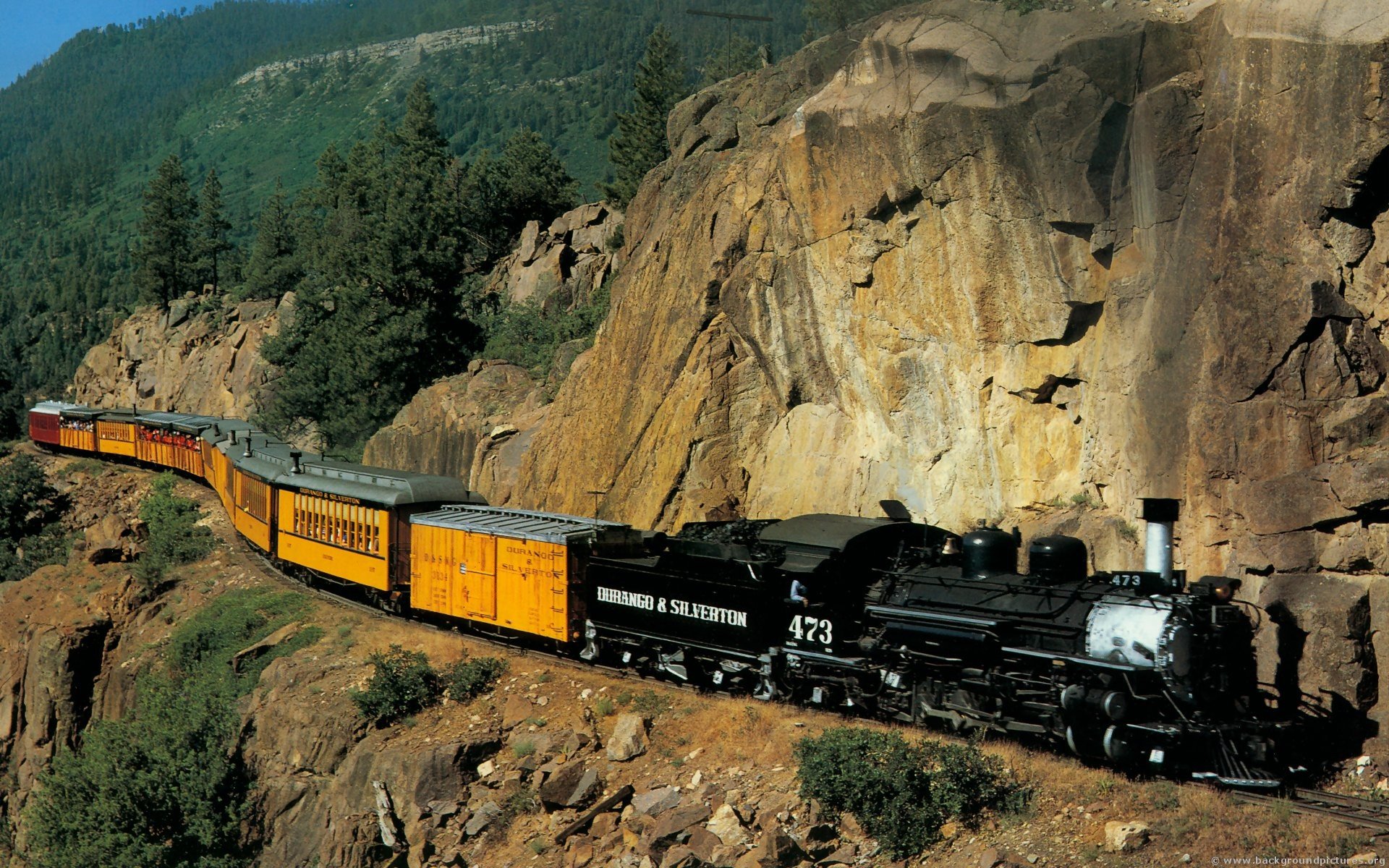 Scenic Mountain Train HD Wallpaper - Classic Vehicle Journey ...