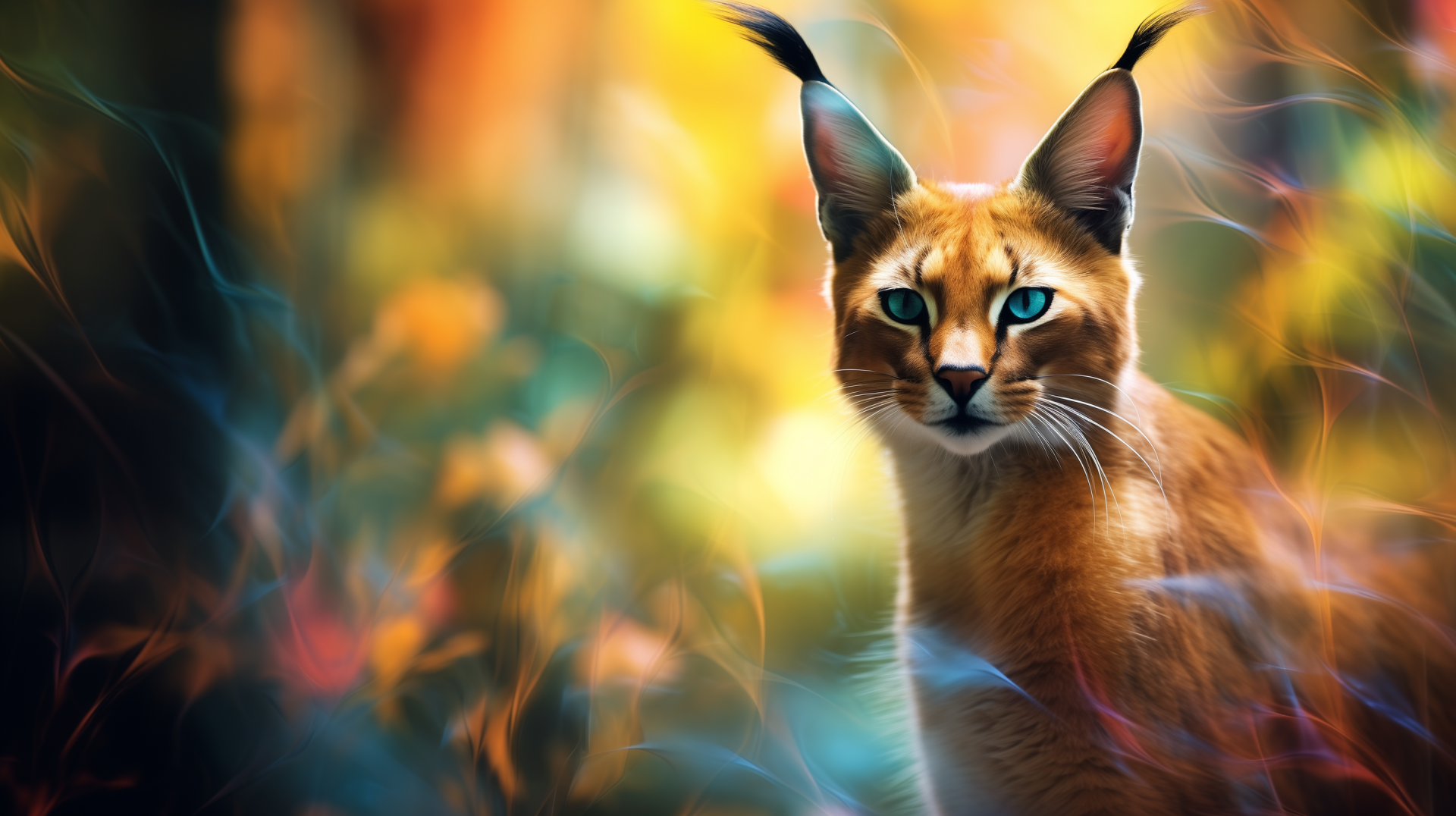 Download Caracal Feline Fairy AI Art HD Wallpaper