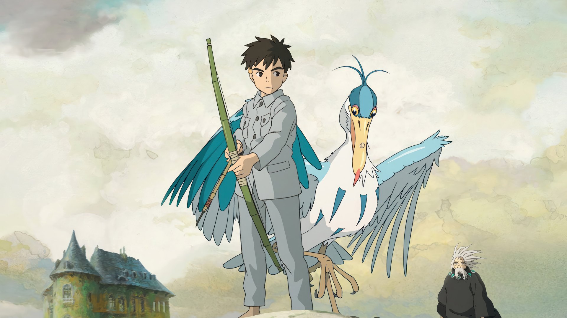 Adventure of the Boy and Heron - Anime Wallpaper HD by TextlessPoster