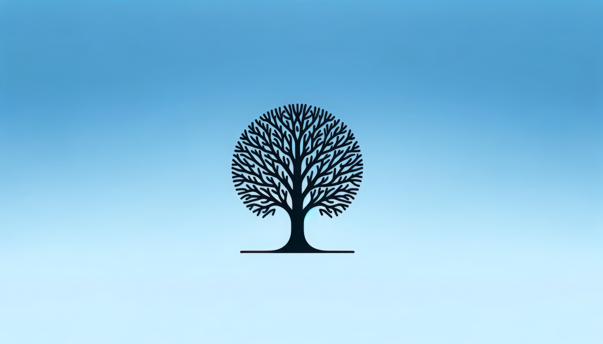 Light Blue Tree Silhouette HD Wallpaper by robokoboto