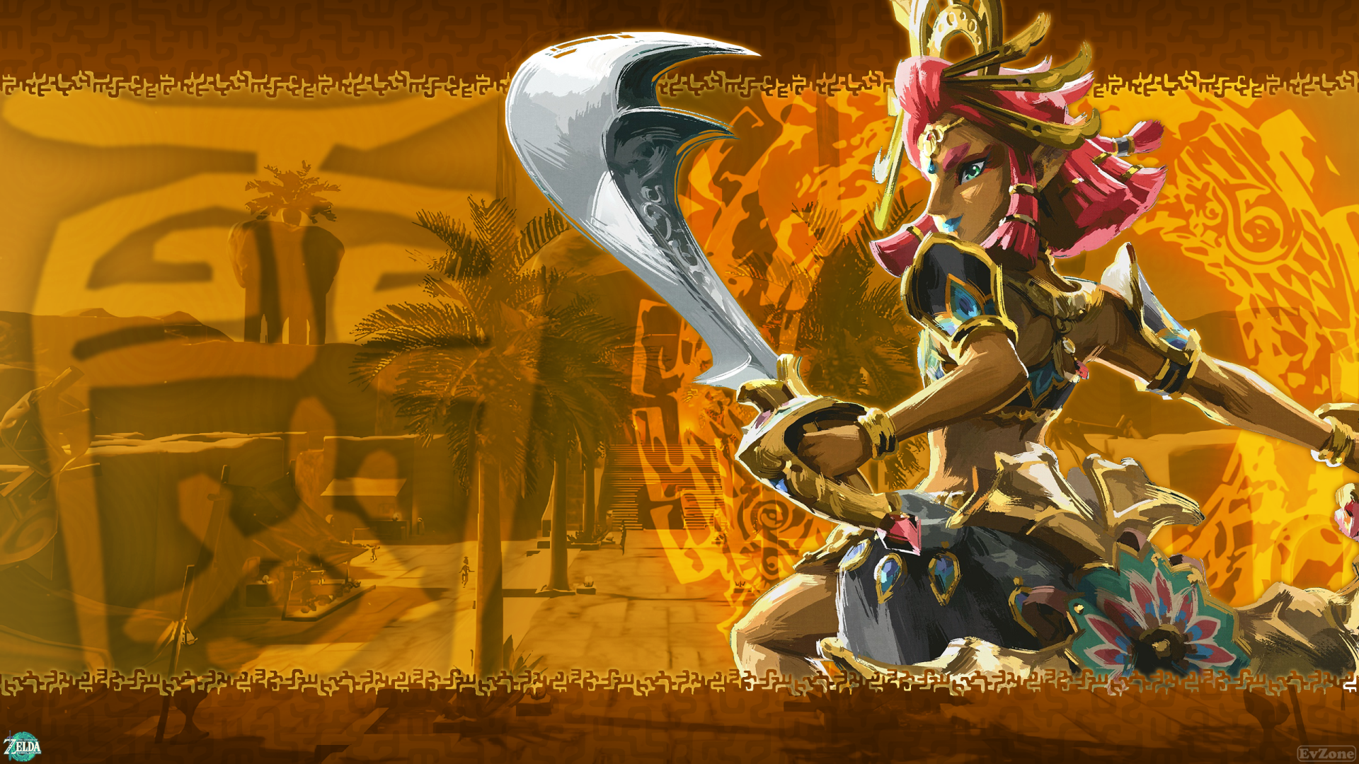 Riju’s Valor: HD Legend of Zelda – Tears of the Kingdom Wallpaper by EvZone