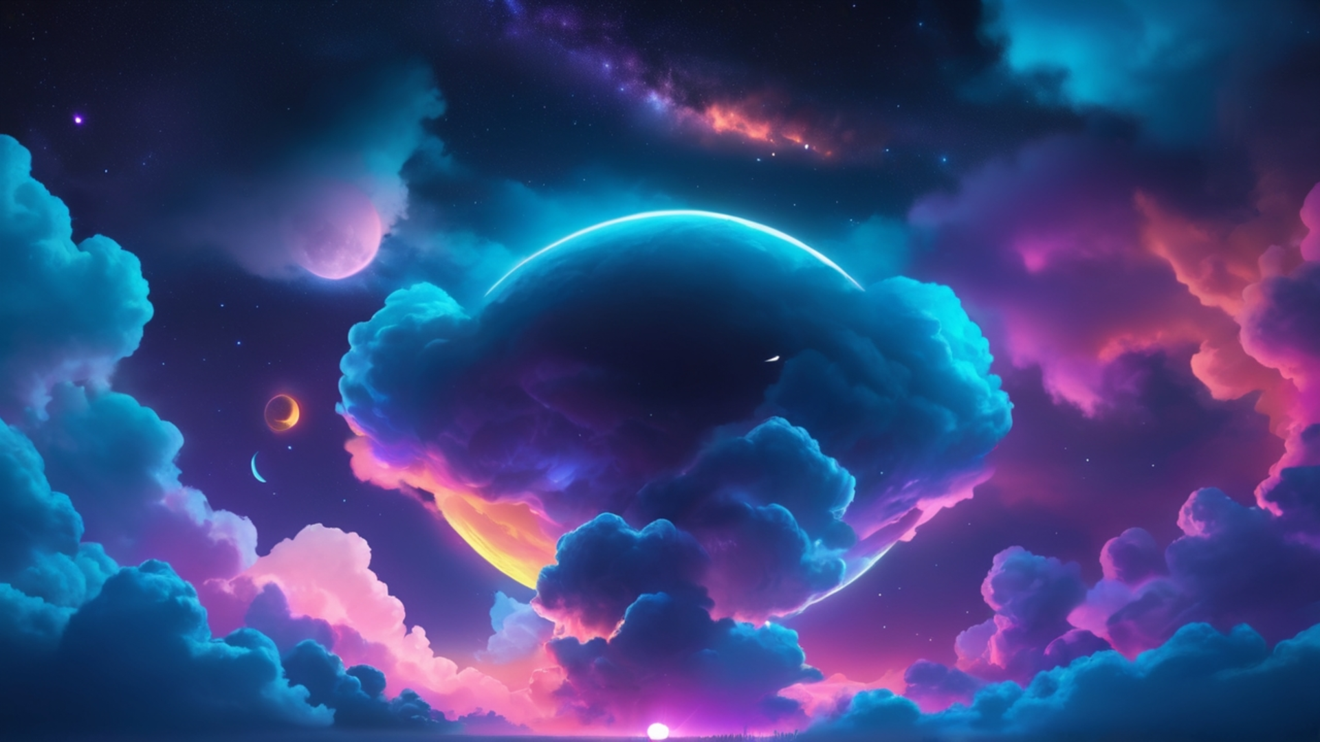 Neon Night Sky by AnimeHead