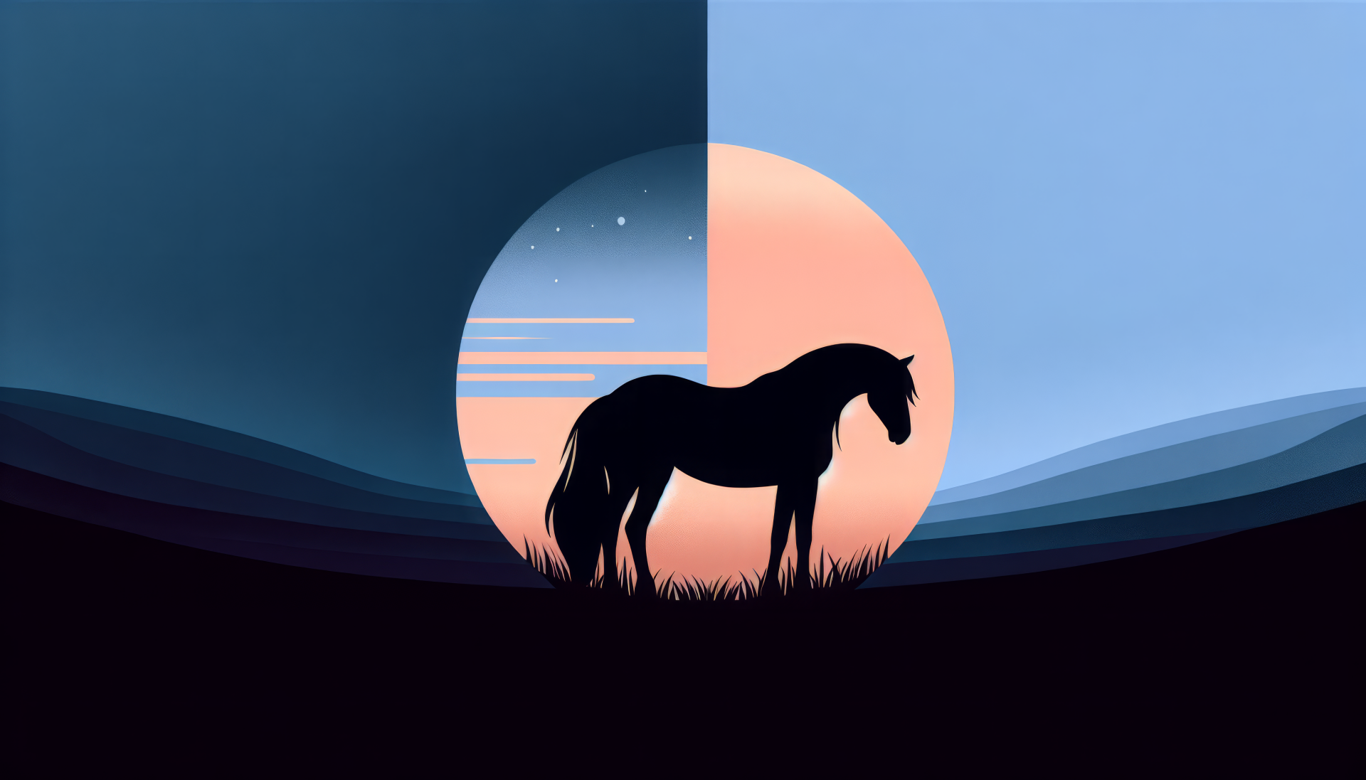 Majestic Mare Silhouette HD Wallpaper by QuantumCurator