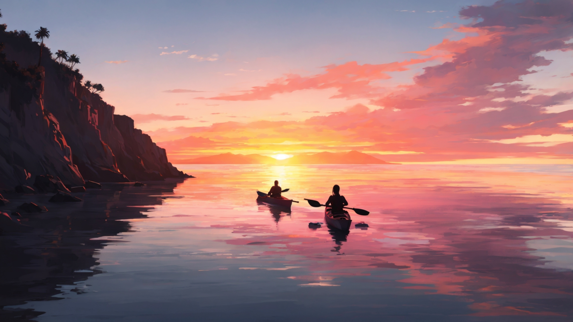 Sunset Sea by AnimeHead