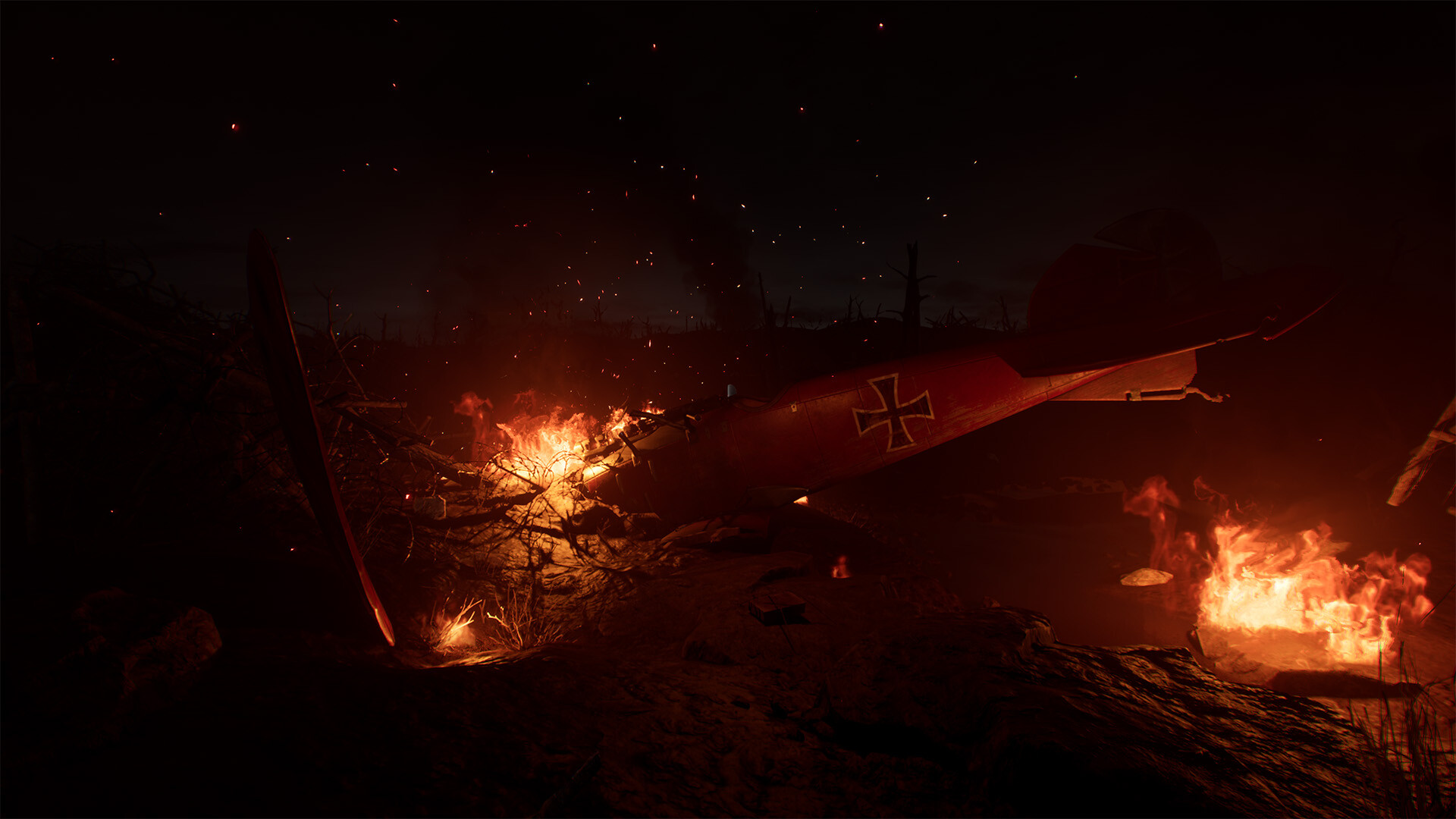 Ad Infinitum Game HD Wallpaper - Intense Battlefield Night Scene