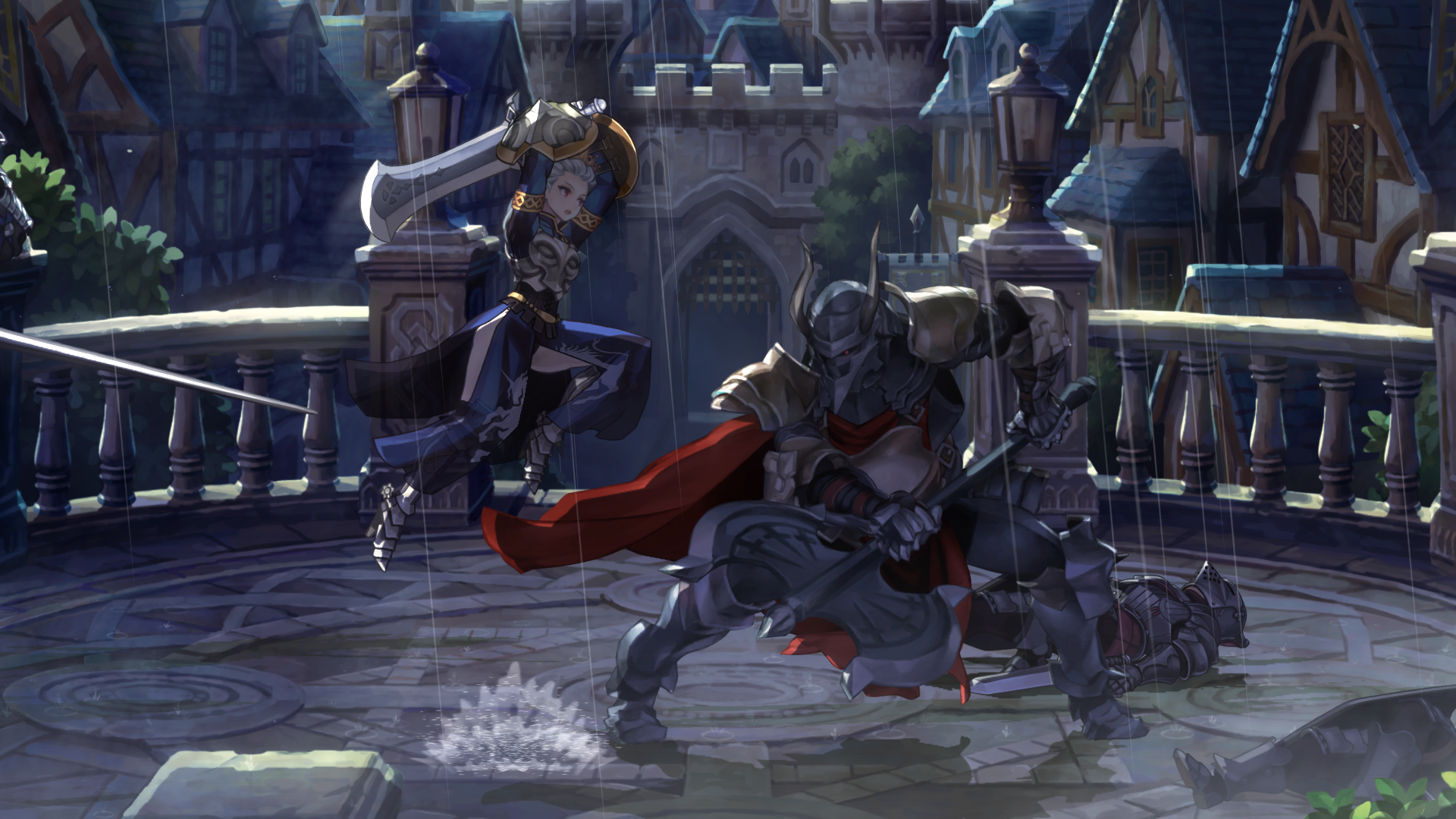 Unicorn Overlord and Knight Battle HD Wallpaper