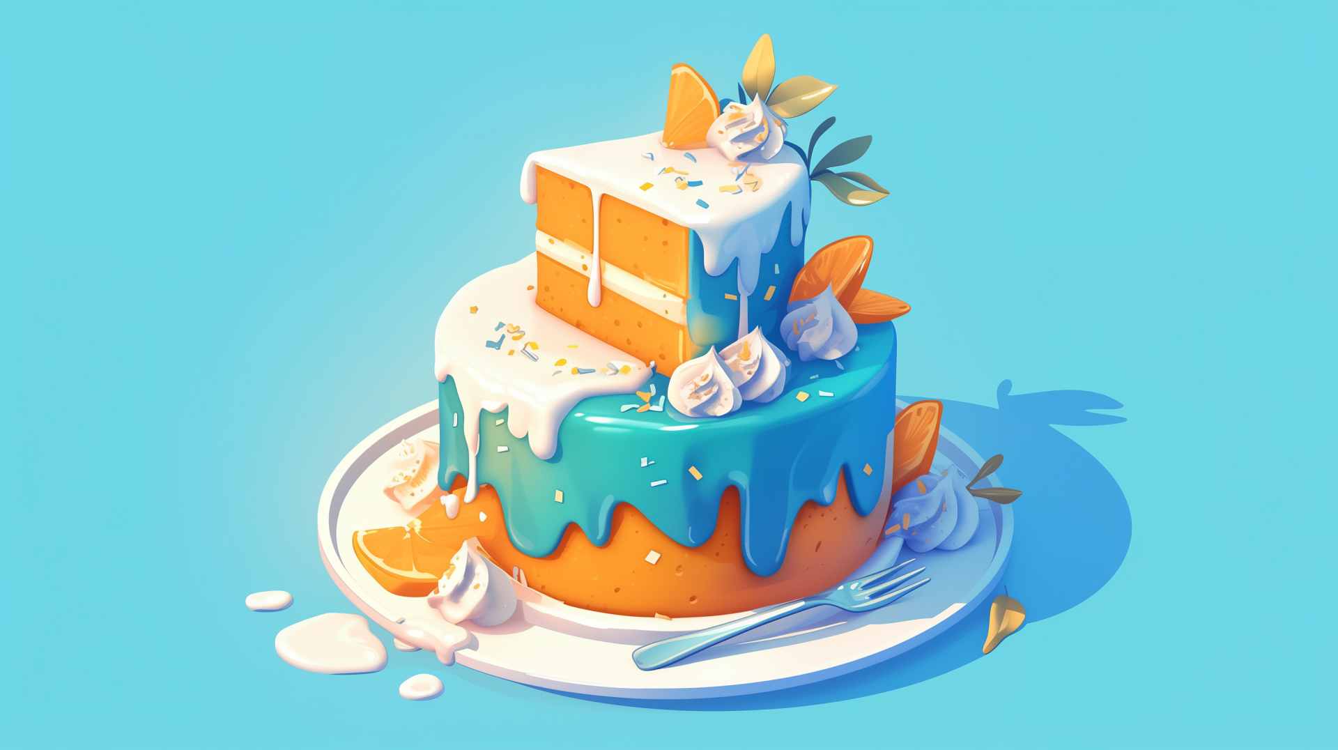 Delectable Layered Cake HD Wallpaper by robokoboto