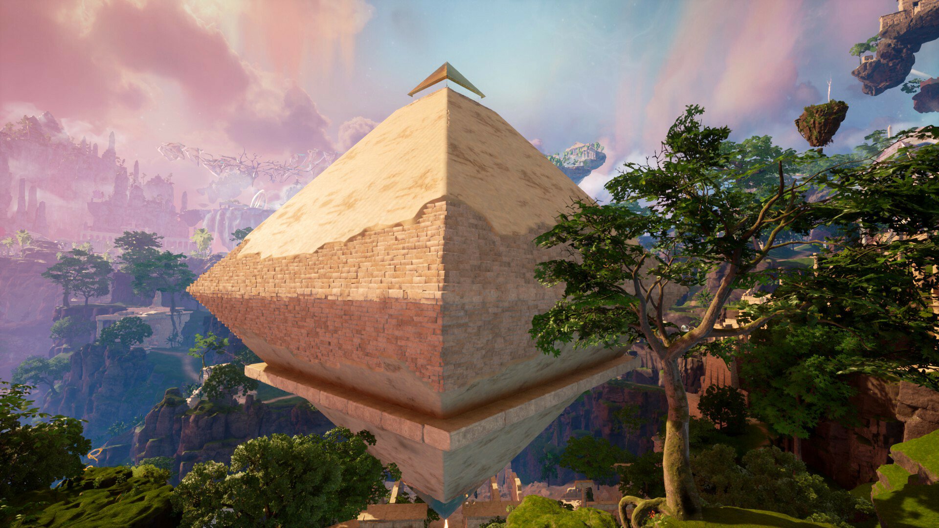 Islands of Insight Game HD Wallpaper – Mystical Floating Pyramid