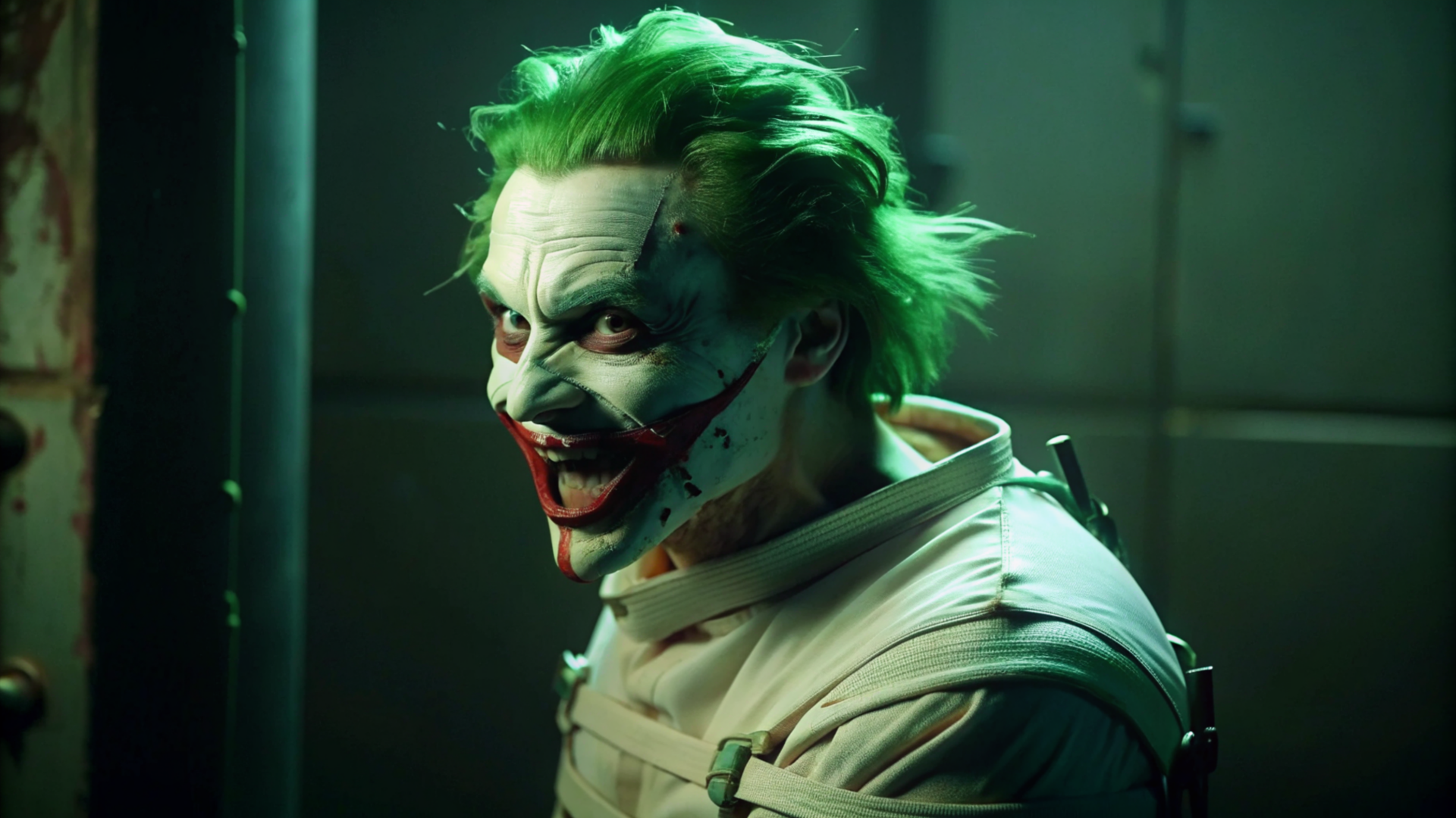 Joker in gotham asylum by Siwo