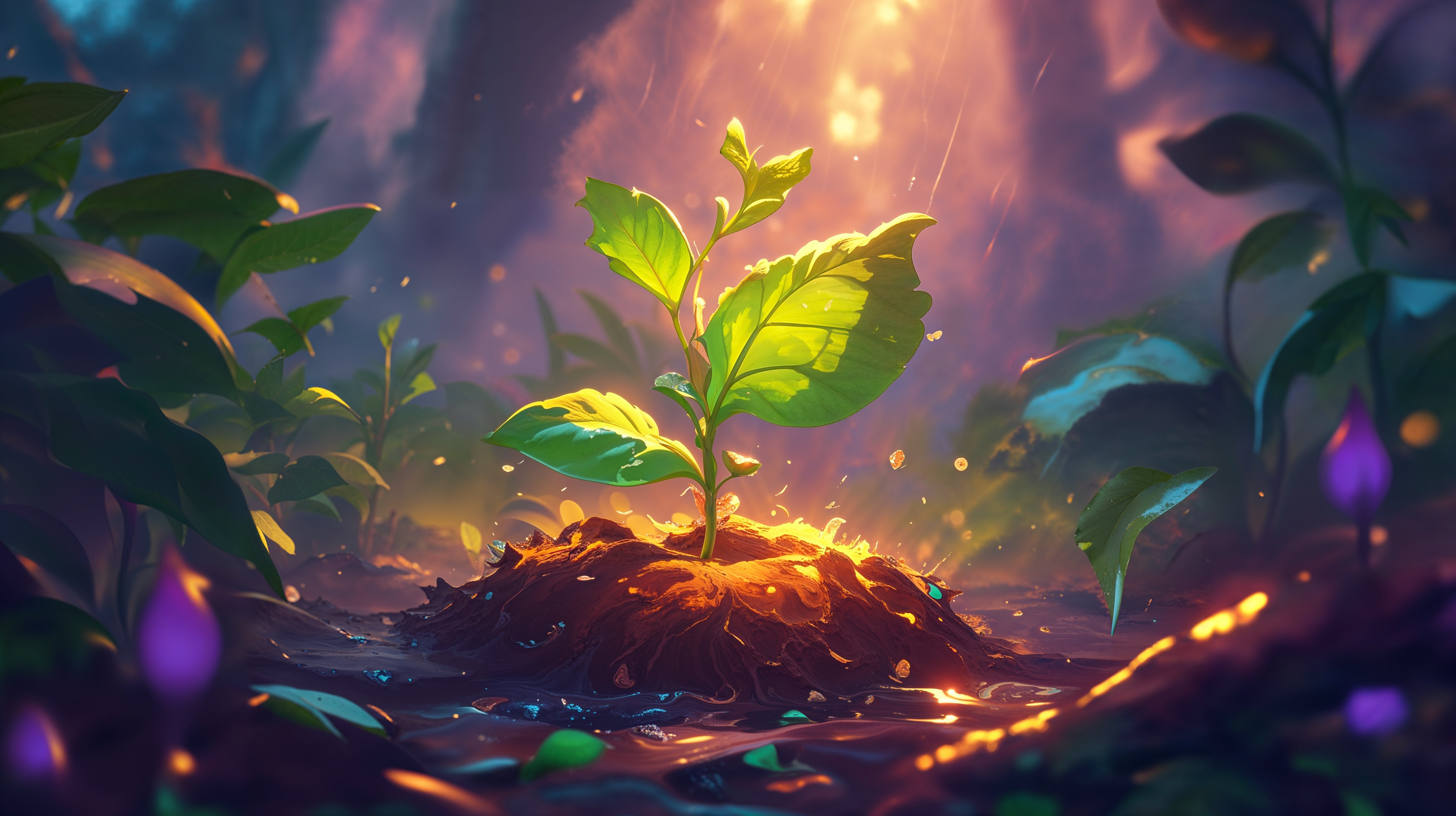 Spring Sprout Awakening - 4K Ultra HD Nature Wallpaper by Phaethon