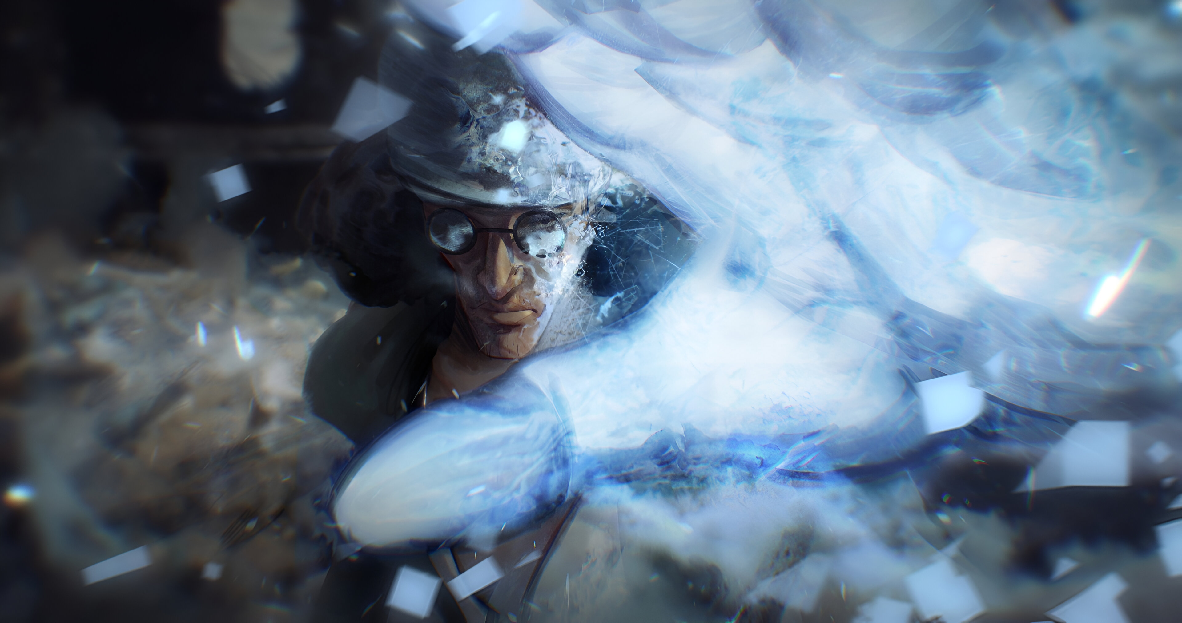 Aokiji Ice Power HD Wallpaper – One Piece Anime Art by David Codjo