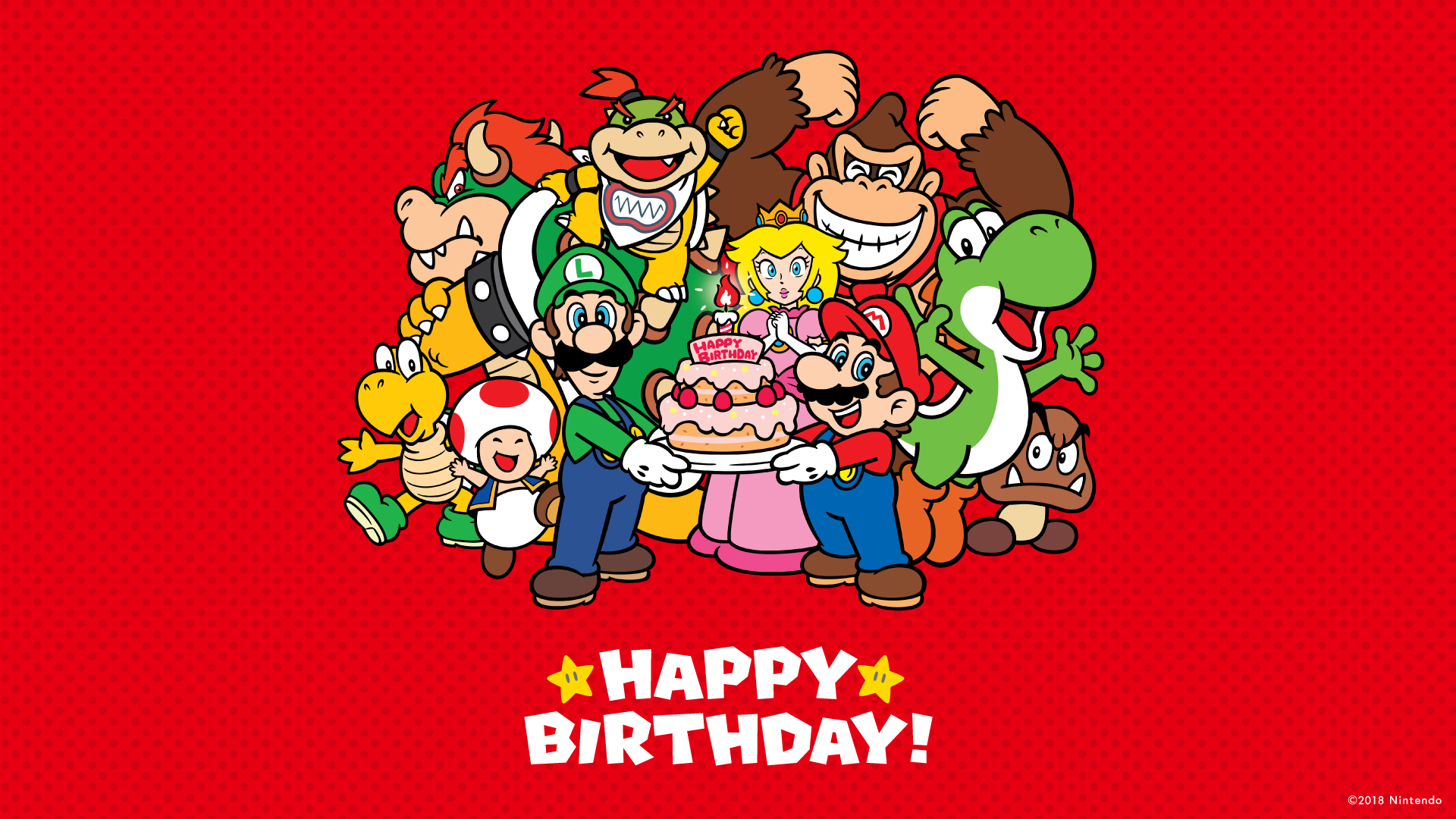 Super Mario Birthday Bash HD Wallpaper Celebration