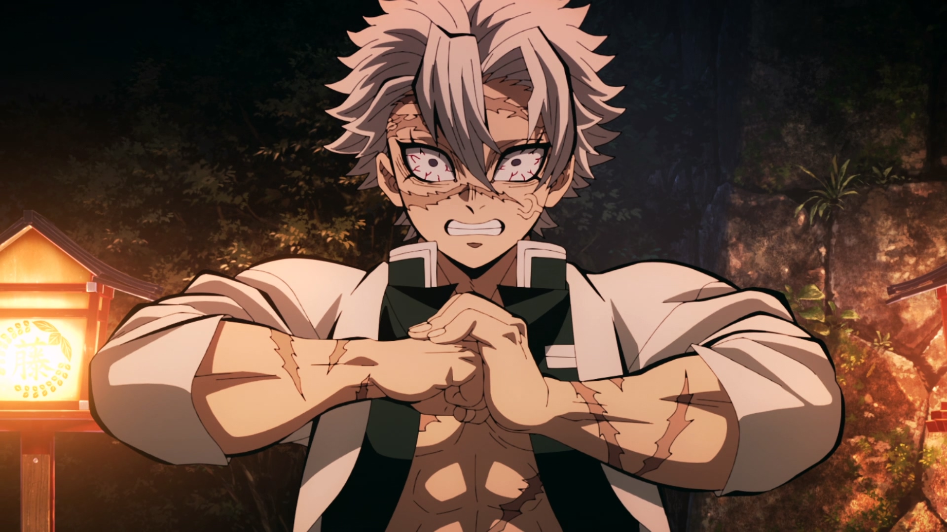 Sanemi Shinazugawa HD Wallpaper – Fierce Demon Slayer Anime Art