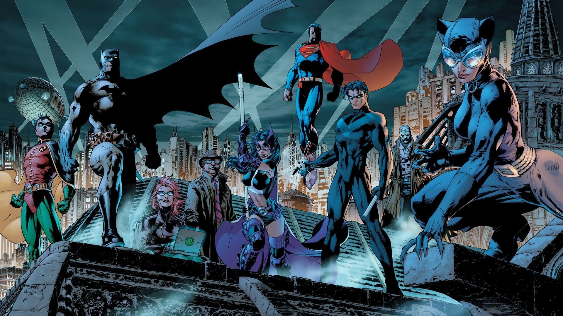 Download Batman Catwoman Nightwing Huntress (DC Comics) HD Wallpaper ...