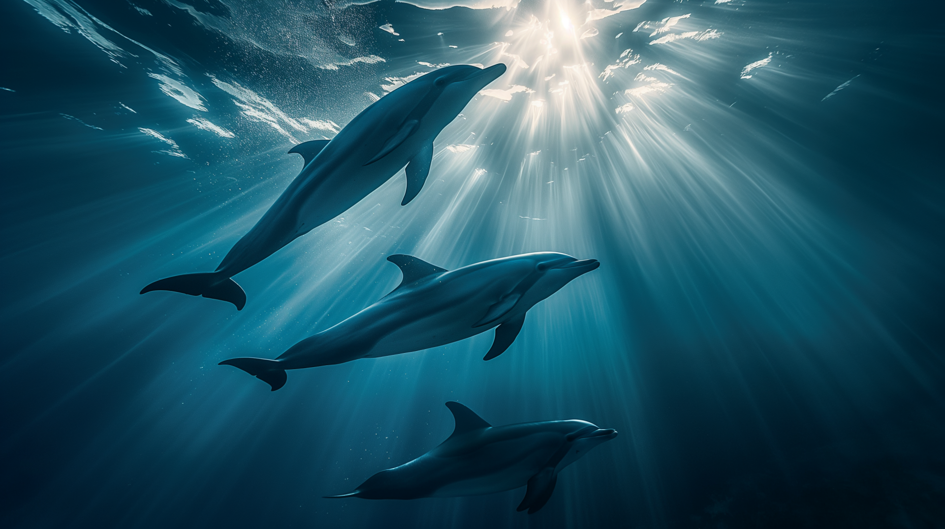 Sunlit Dolphins — 2K Quad HD Ocean Wallpaper by michaldunaj | 2912x1632 ...